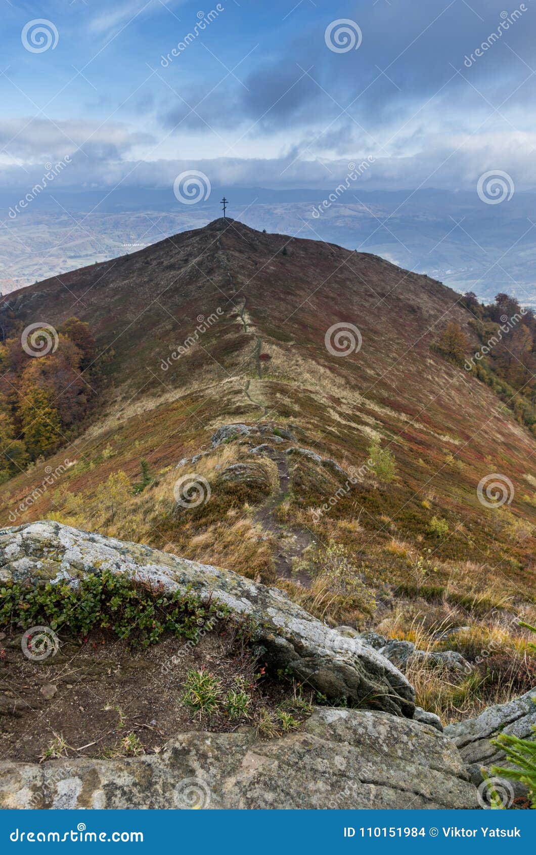 The Leading Path. the Path Leading To the Top of the Mountain Stock ...