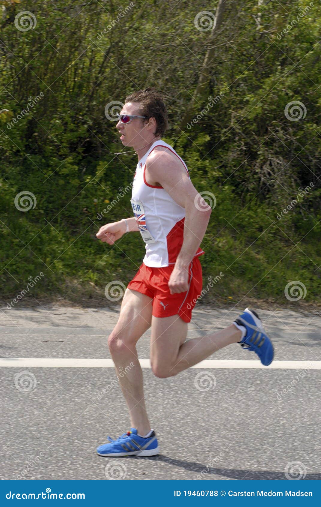 Leading runner editorial stock photo. Image of marathon - 19460788