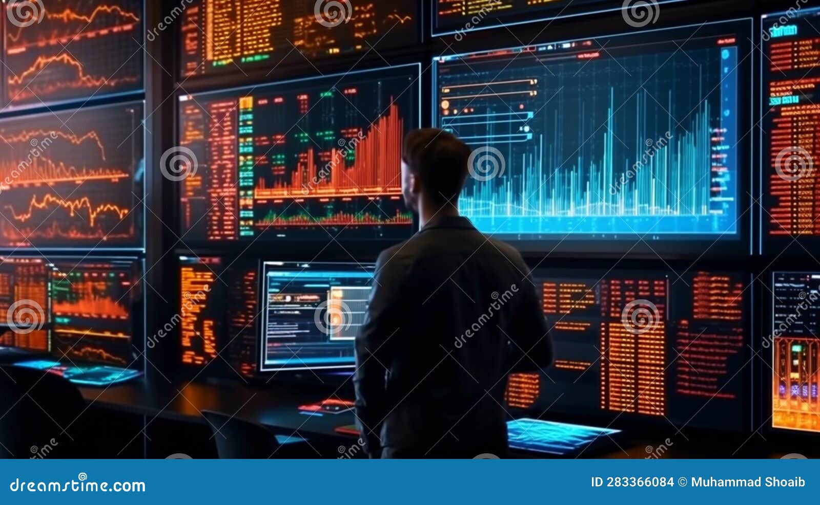 Leading the Way with Data-driven Precision in Stock Market Analysis Stock Illustration ...