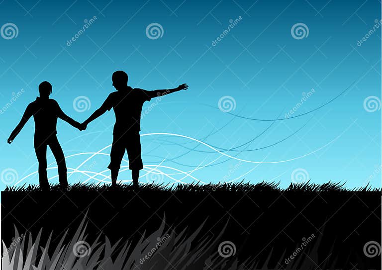 Leading the way Forward stock vector. Illustration of happiness - 1476986