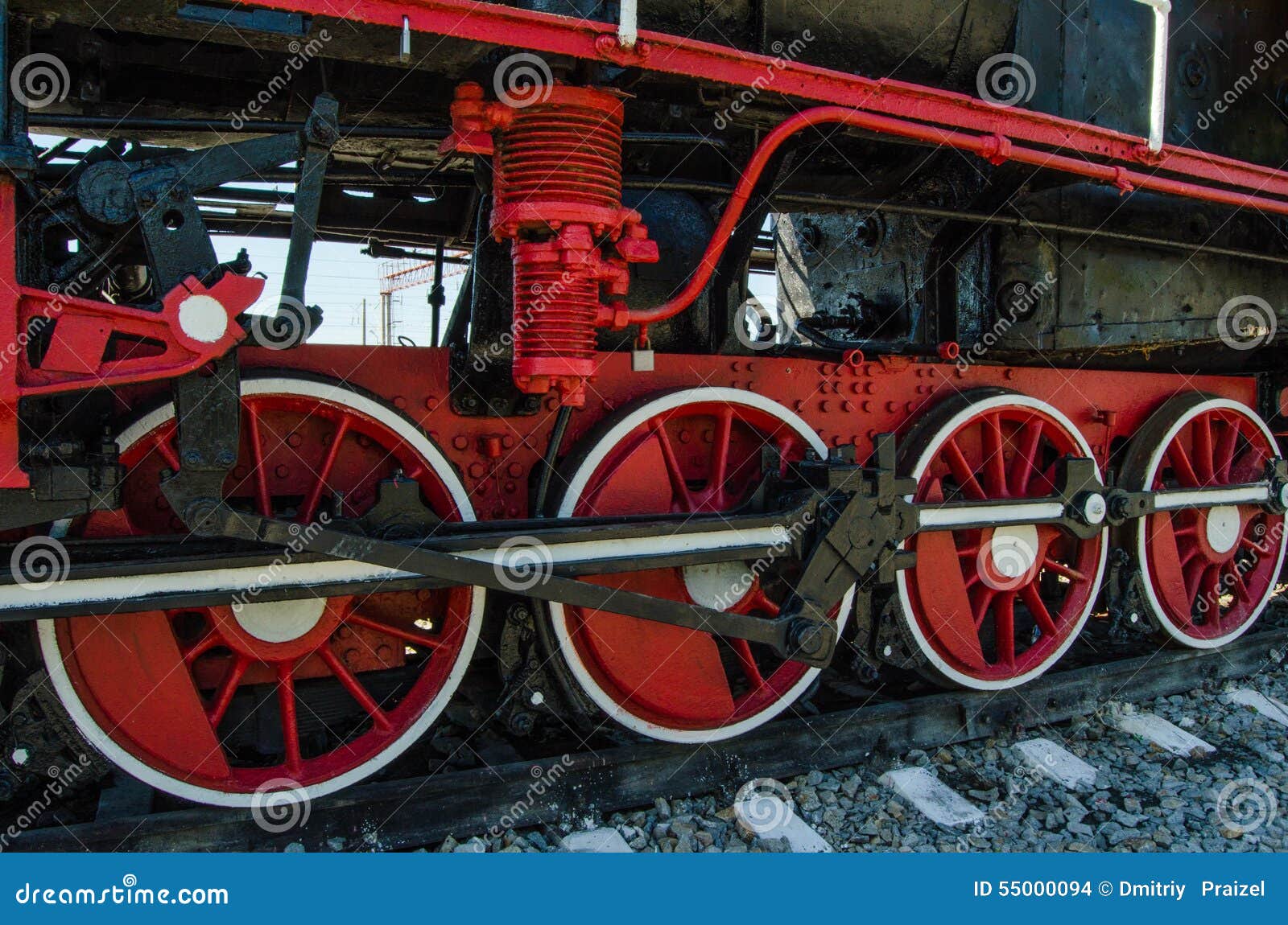 The Leading Wheels of a Steam Locomotive Stock Photo - Image of ...