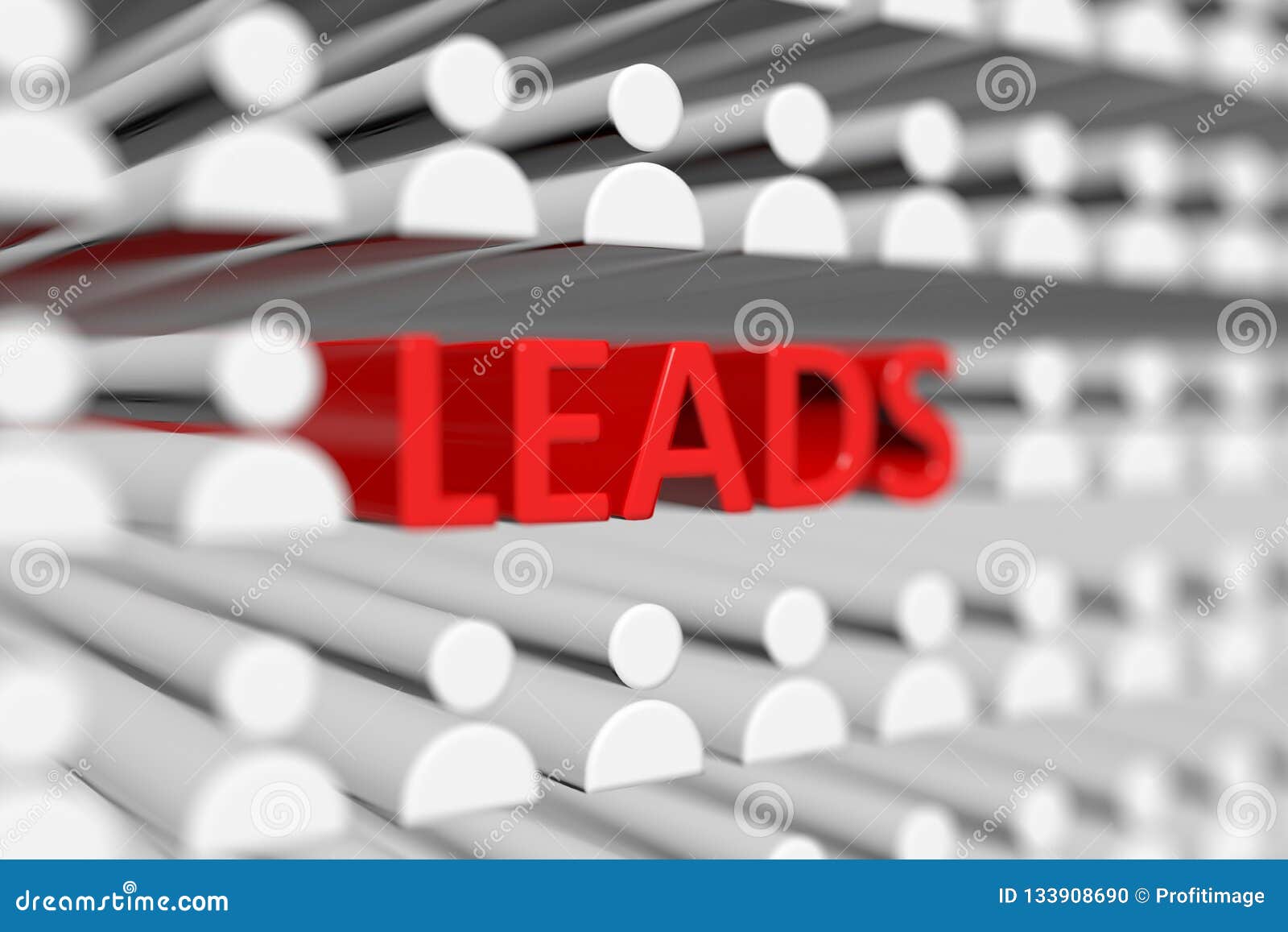 LEADS Concept Blurred Background Stock Illustration - Illustration of ...