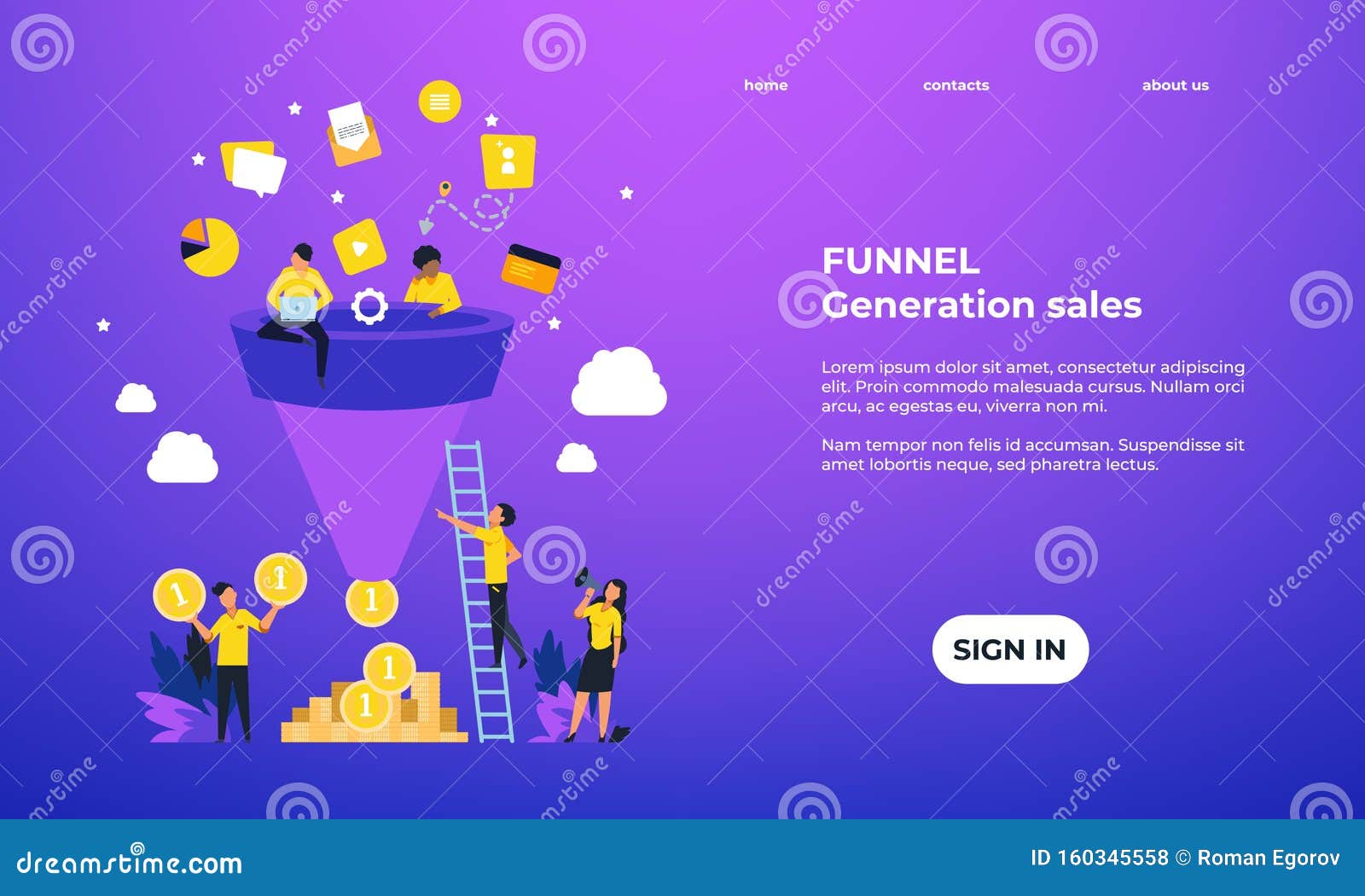 Leads Generation Landing Page. Increasing Customers Web Page Template ...