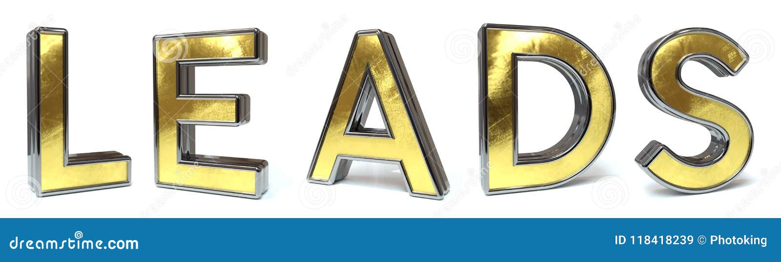 Leads golden text stock illustration. Illustration of internet - 118418239