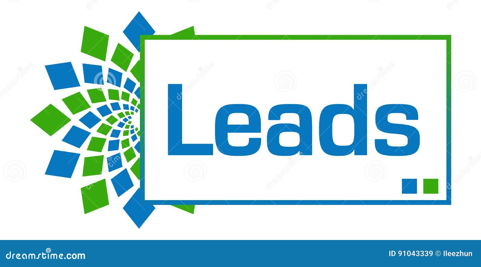 Leads Green Blue Circular Horizontal Stock Illustration - Illustration ...