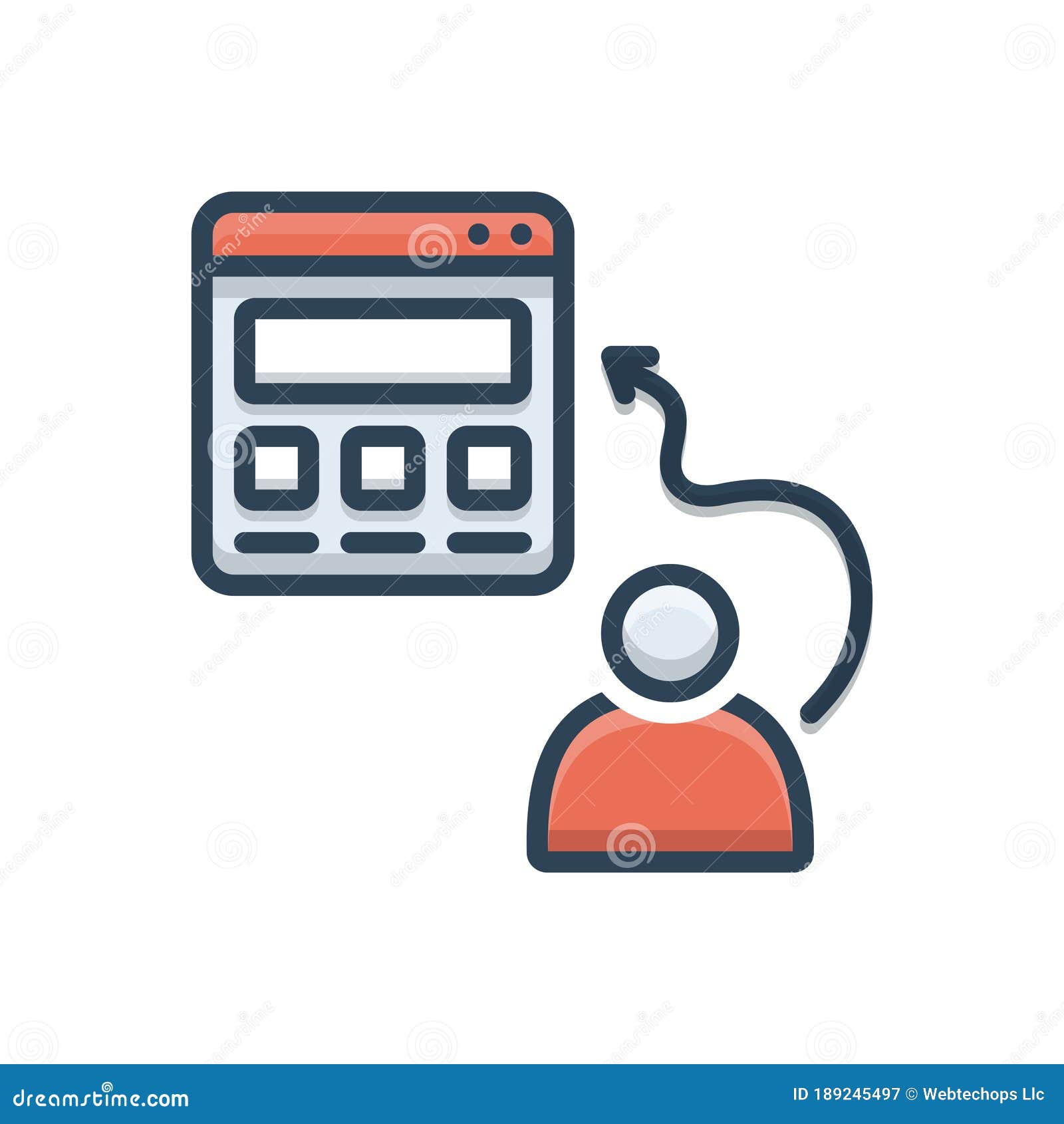 Color Illustration Icon for Leads, Generation and Marketing Stock ...