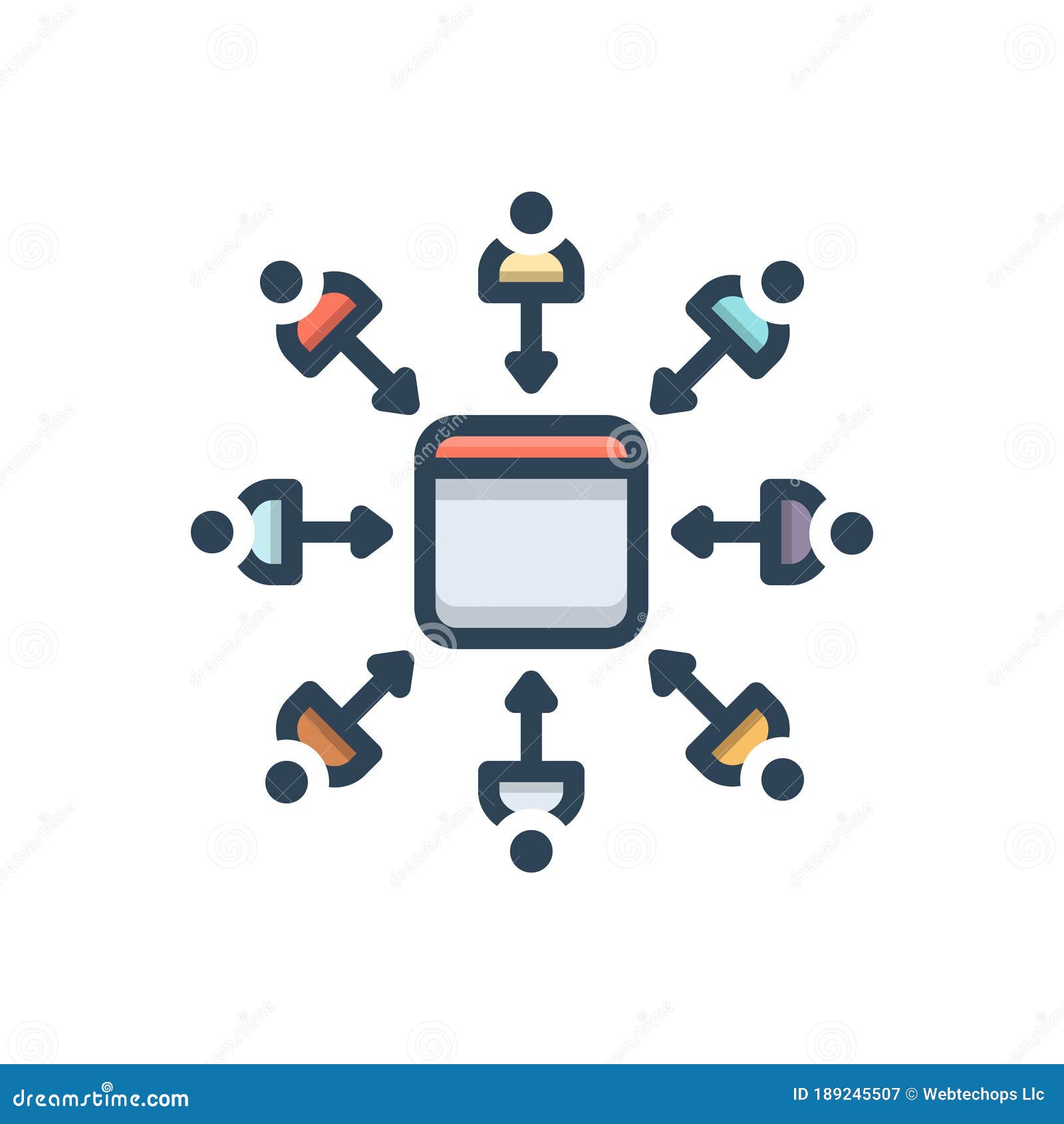 Color Illustration Icon for Leads, Sales and Business Stock ...