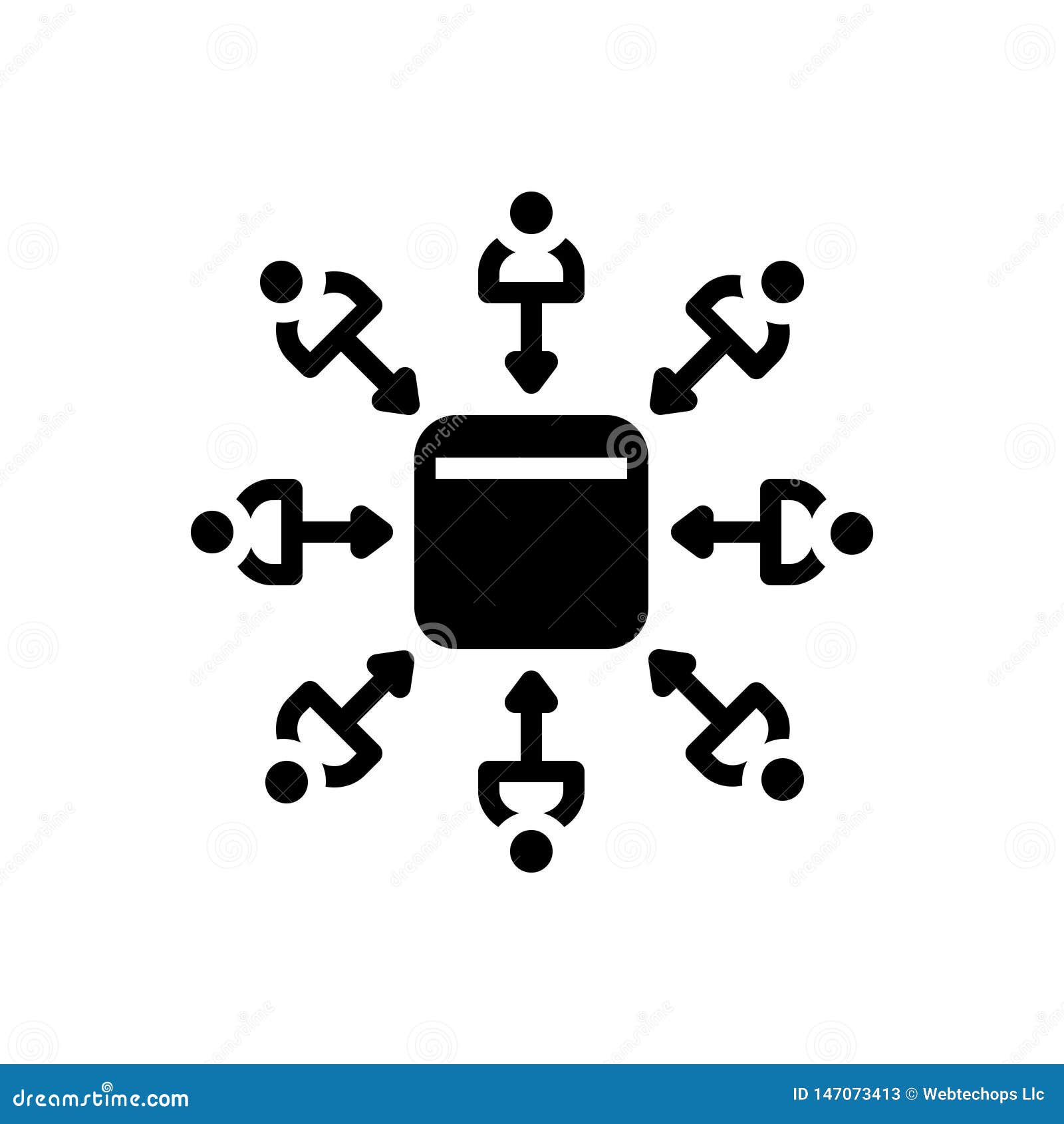 Black Solid Icon for Leads, Sales and Business Stock Vector ...