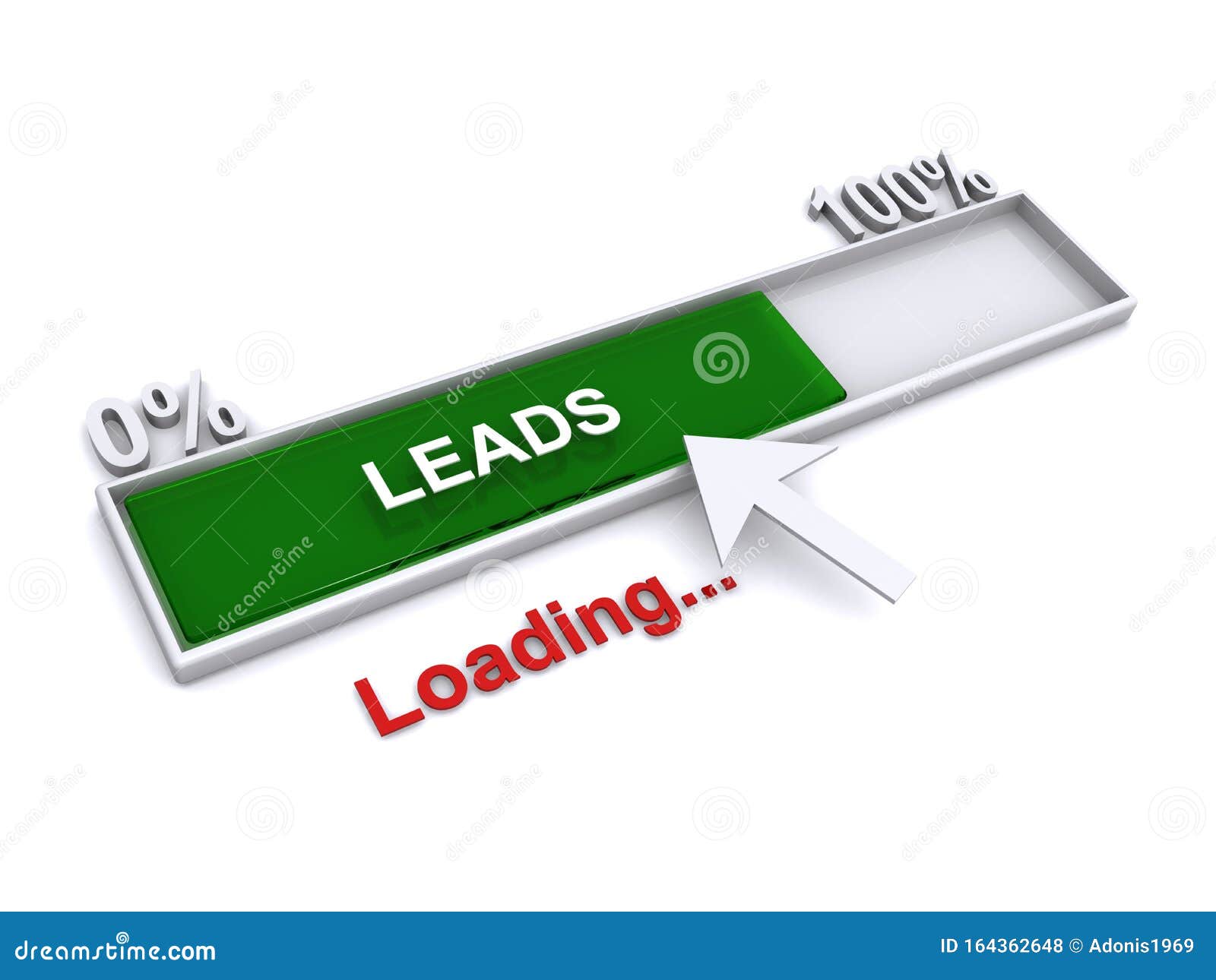 Leads loading on white stock illustration. Illustration of hand - 164362648