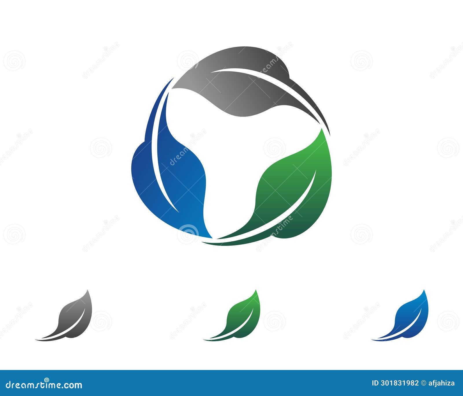 3 Leaves Logo Icon Template 1 Stock Vector - Illustration of cartoon ...