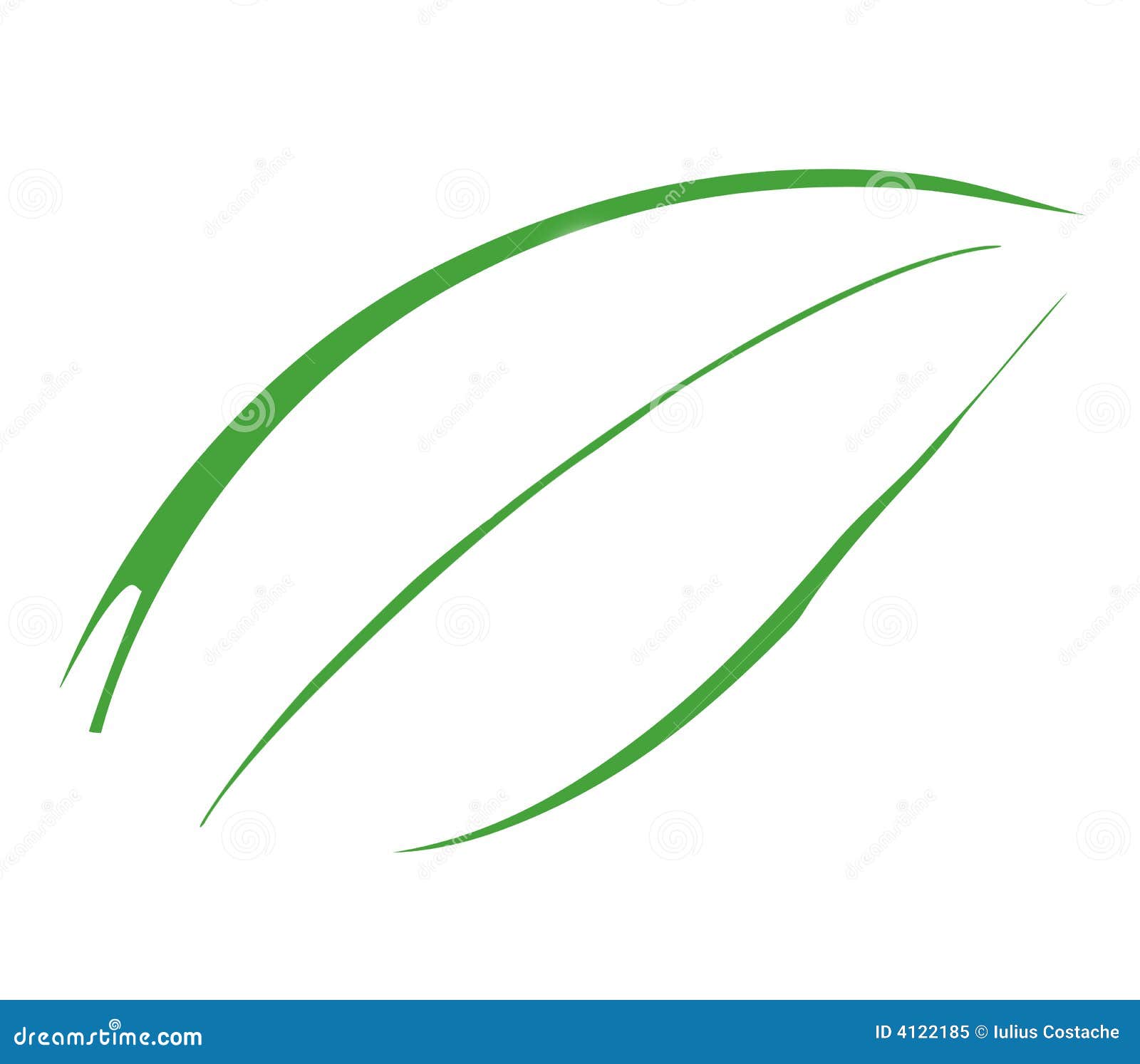 Leaf 4 stock vector. Illustration of simplicity, curved - 4122185