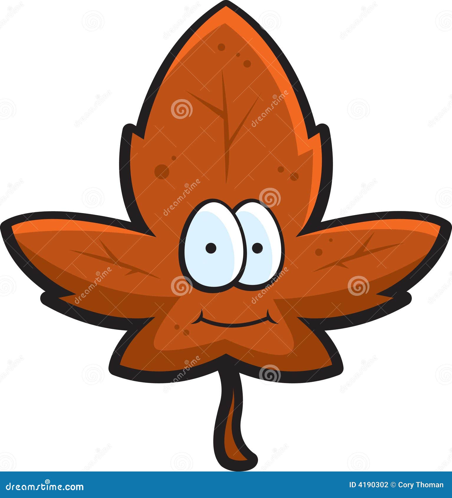 Leaf stock vector. Illustration of tree, maple, cartoon - 4190302