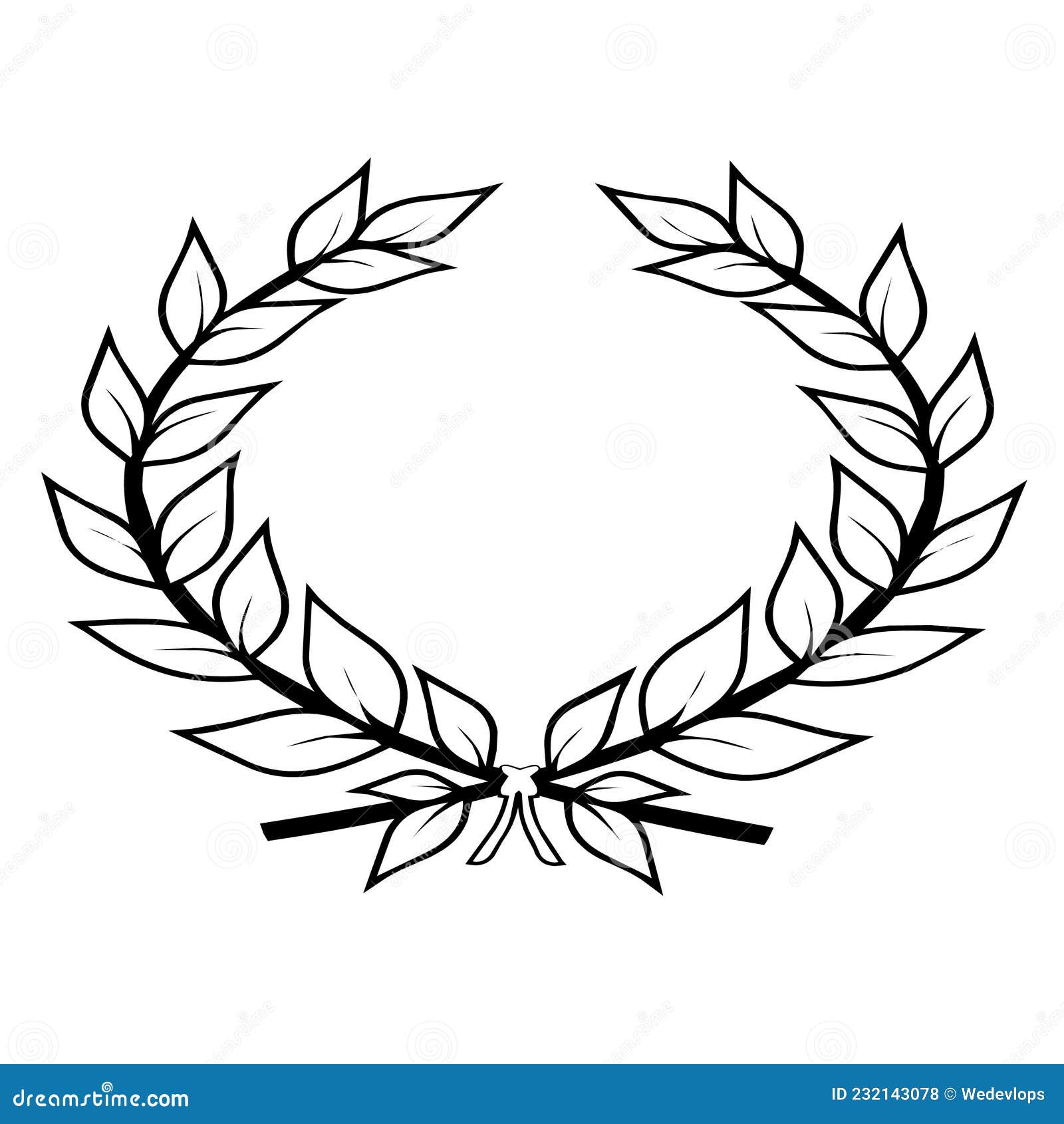 Leaf award wreath stock vector. Illustration of brand - 232143078