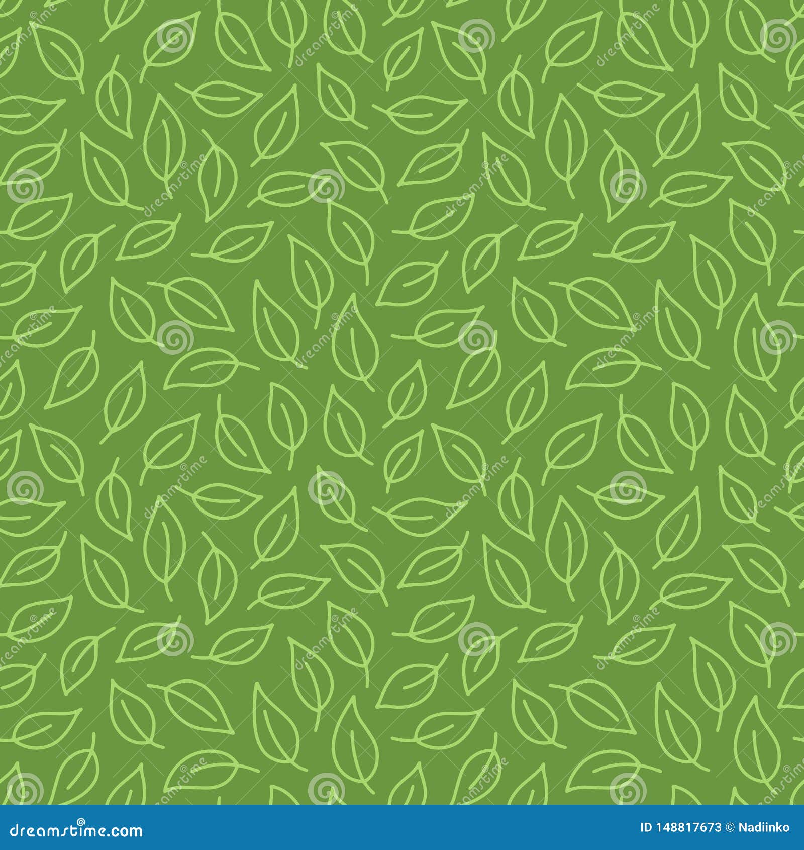 Green Leaf Background Repeating