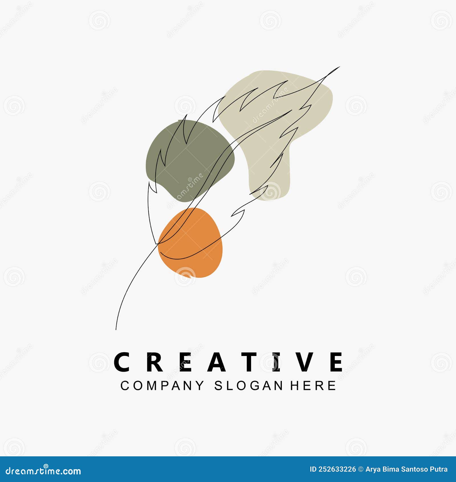 Leaf Background Logo Design, Vector Art Icons, in Pastel Colors Stock ...