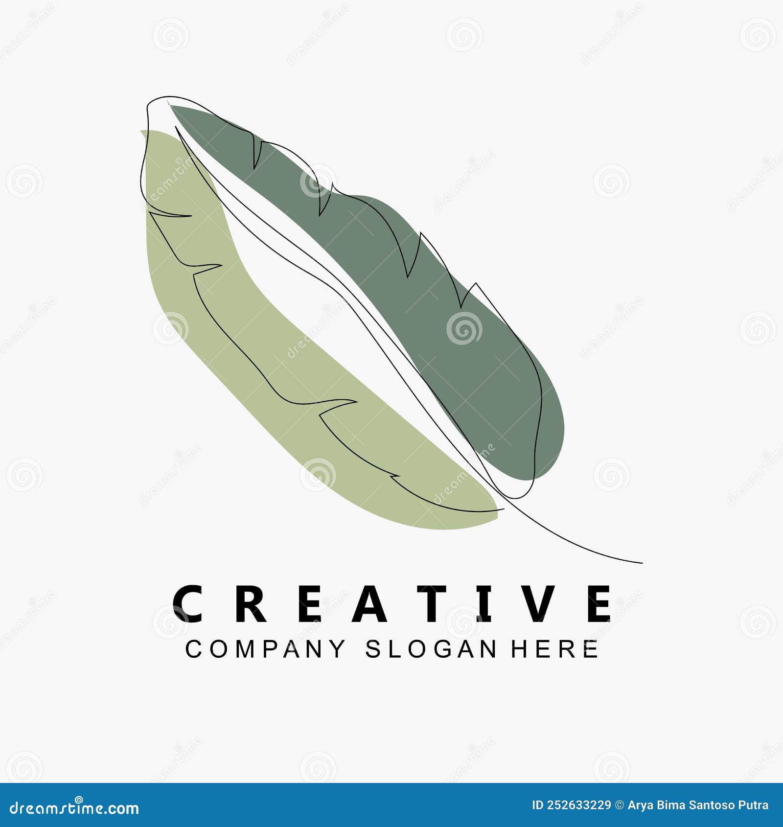Leaf Background Logo Design, Vector Art Icons, in Pastel Colors Stock ...