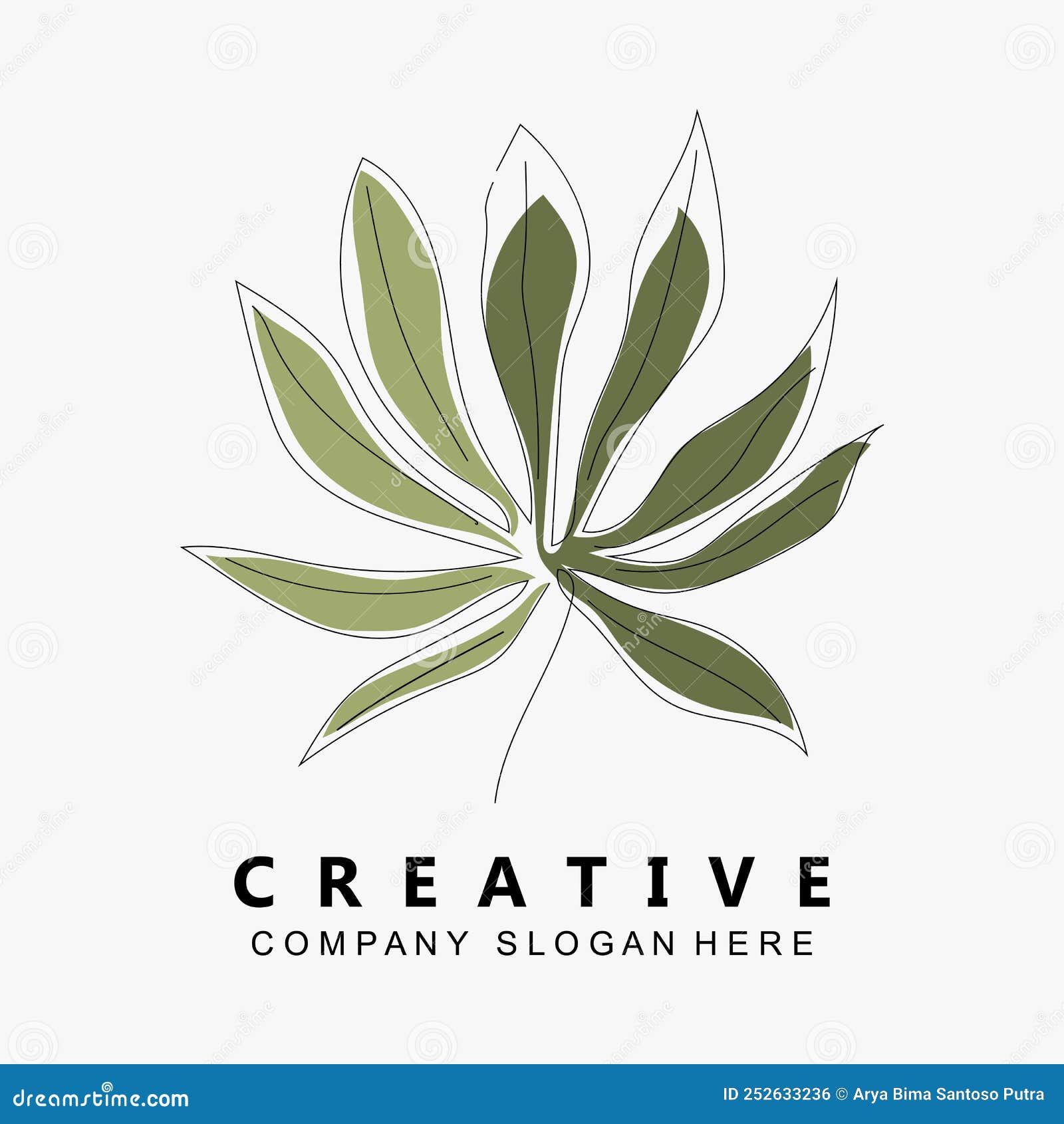 Leaf Background Logo Design, Vector Art Icons, in Pastel Colors Stock ...