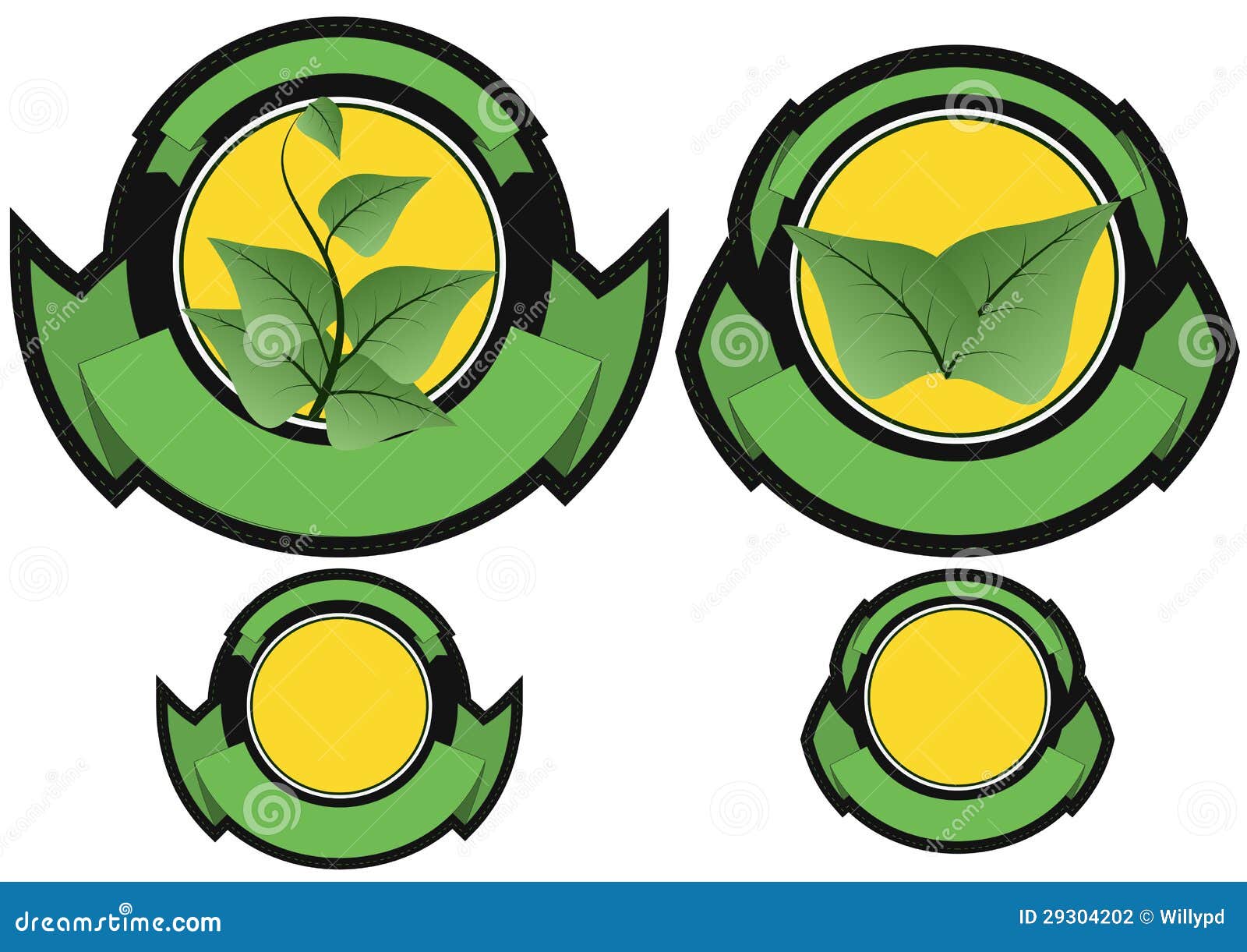 Leaf badge stock vector. Illustration of environmental - 29304202