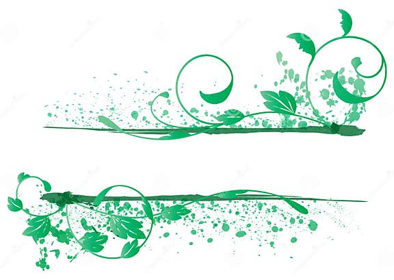 Leaf banner stock illustration. Illustration of floral - 9682338