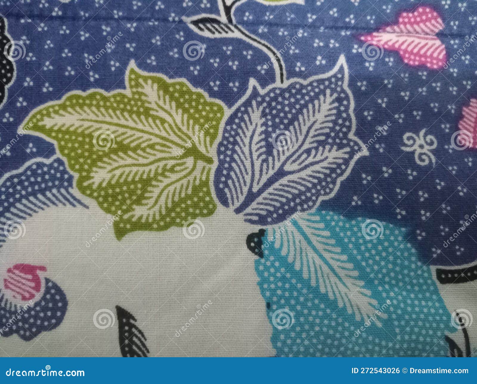 Leaf Batik Motif with Color Combinations Stock Photo - Image of ...