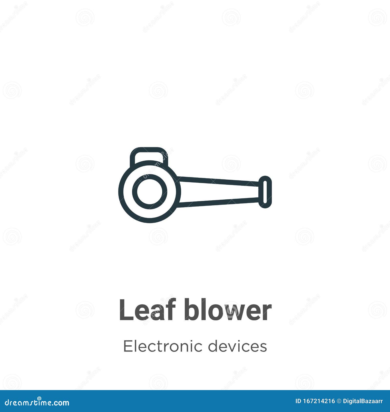 Leaf Blower Outline Vector Icon. Thin Line Black Leaf Blower Icon, Flat ...