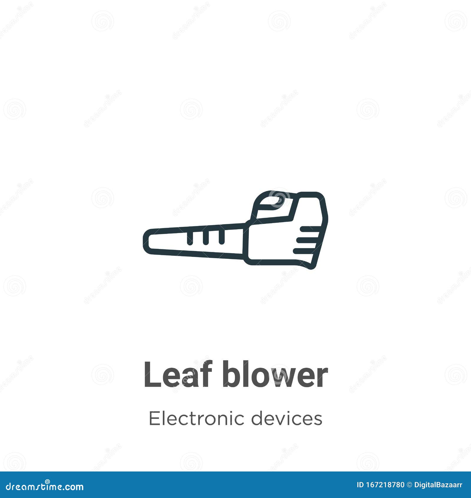 Leaf Blower Outline Vector Icon. Thin Line Black Leaf Blower Icon, Flat ...