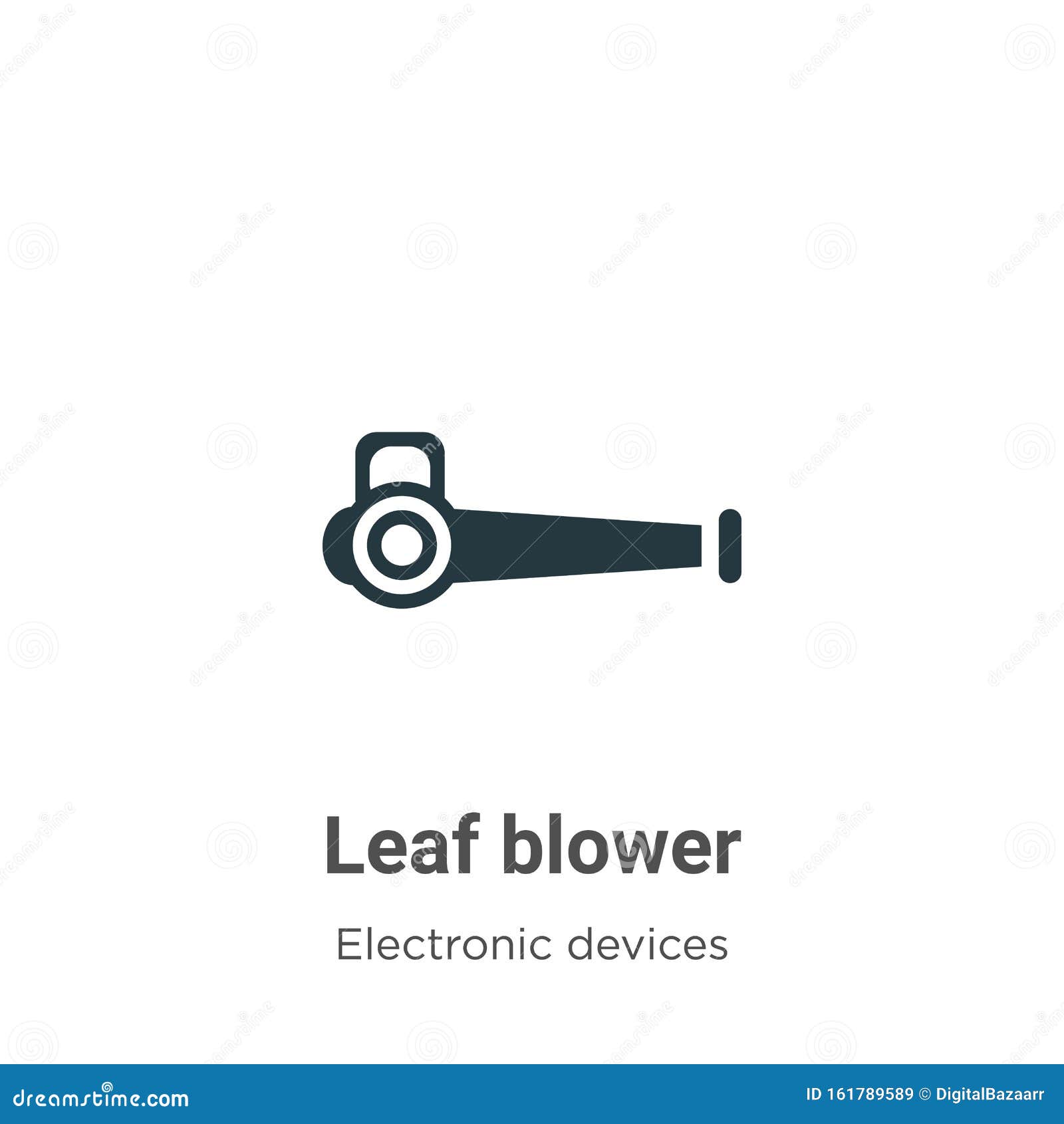 Leaf Blower Vector Icon on White Background. Flat Vector Leaf Blower ...