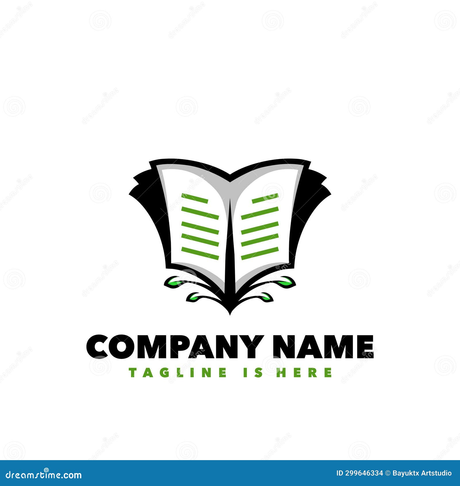 Leaf Book Nature Logo Design Stock Illustration - Illustration of ...