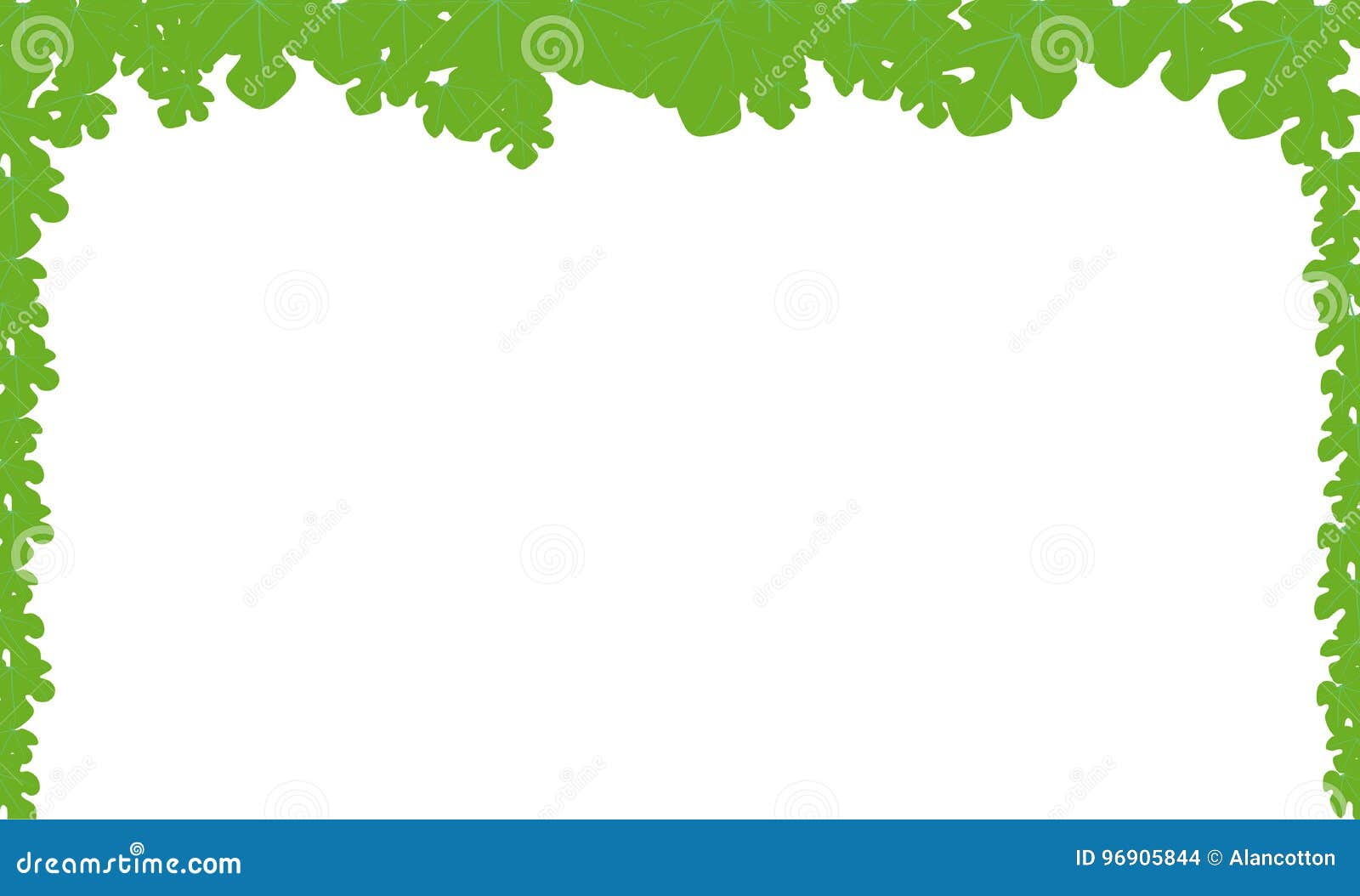 Leaf Border stock vector. Illustration of green, leaf - 96905844