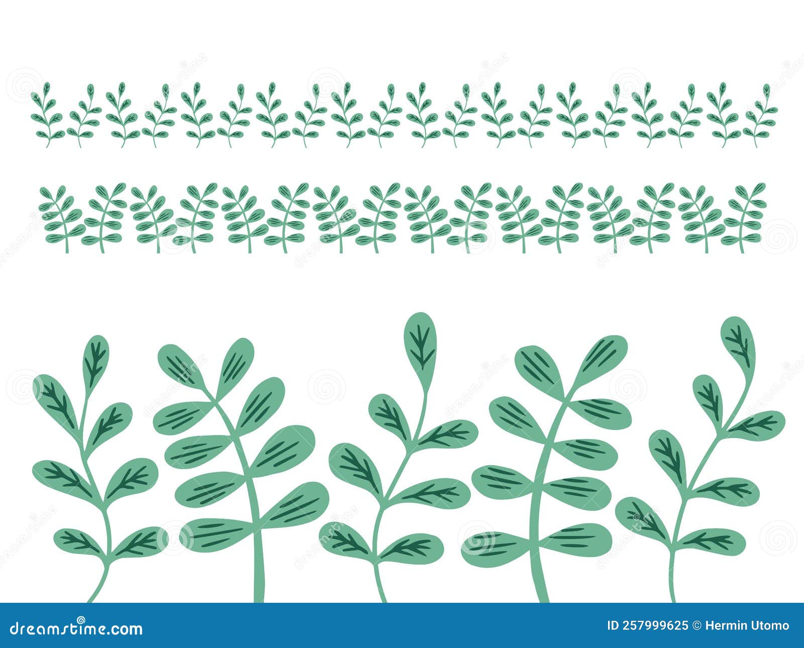 Leaf Border stock vector. Illustration of simple, isolated - 257999625