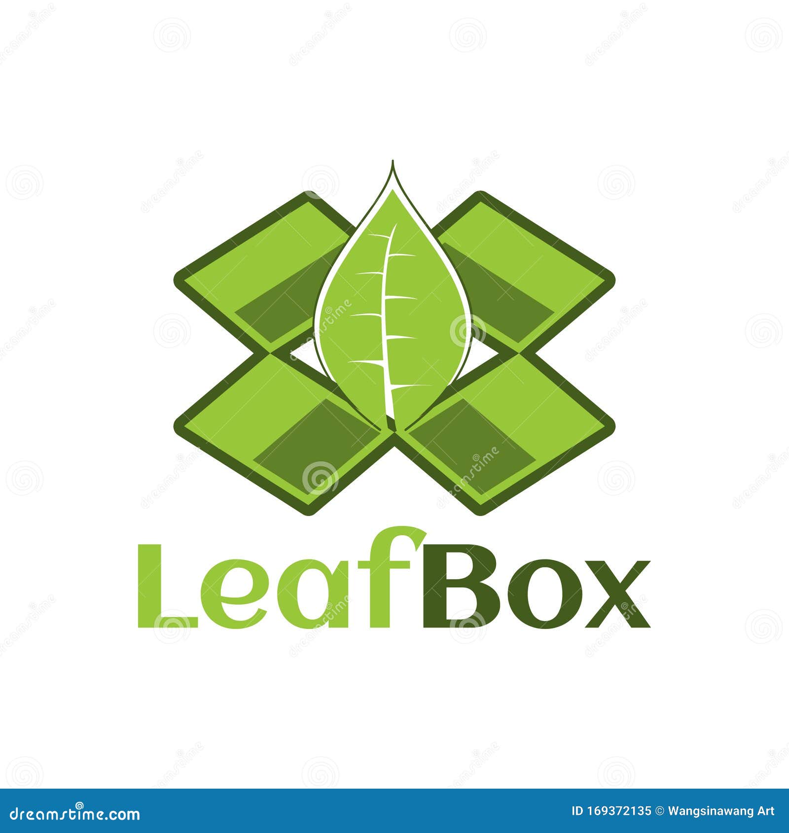 Leaf Box Logo Ideas. Inspiration Logo Design. Template Vector ...