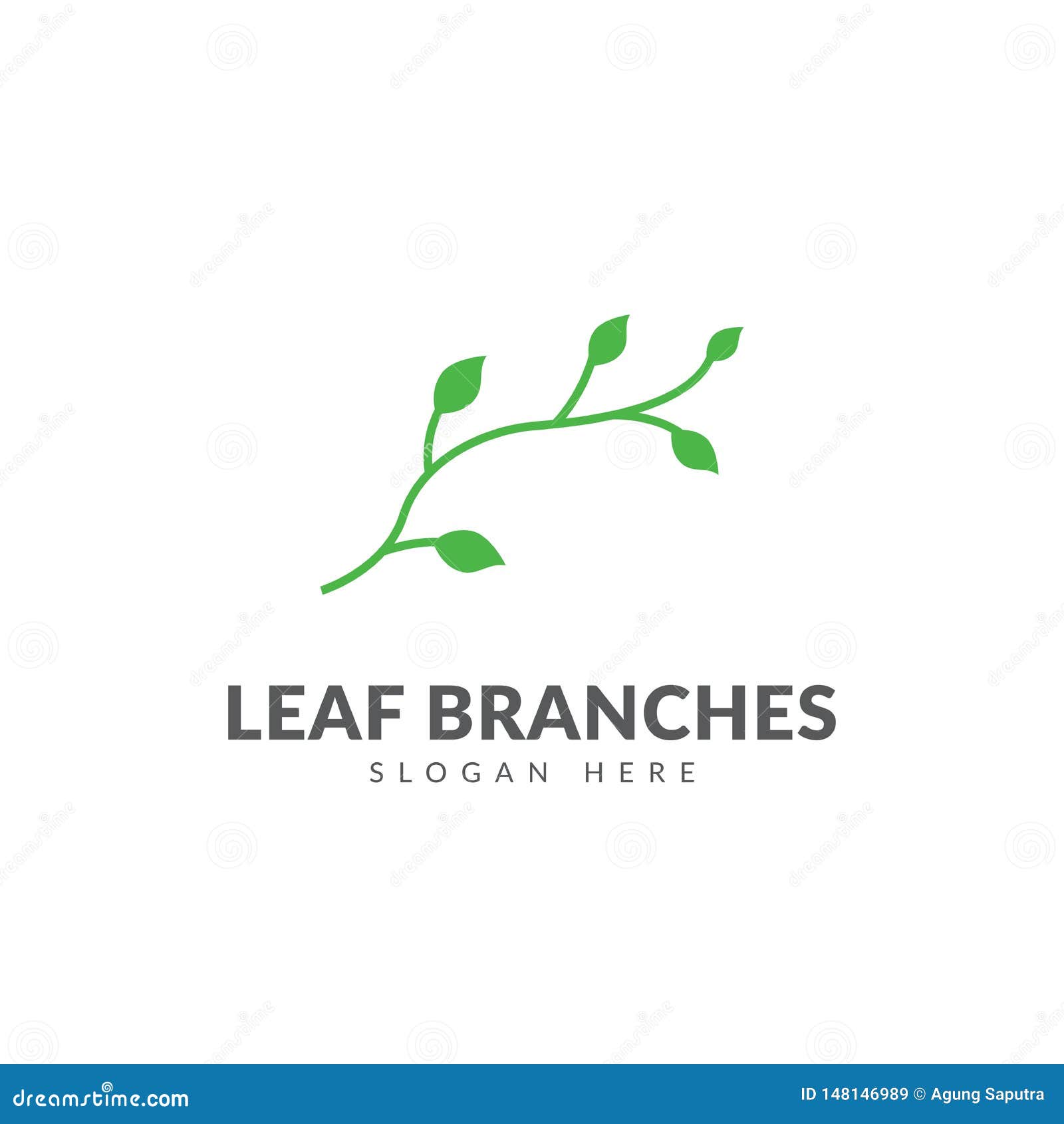 Leaf Branches Logo or Icon Template Stock Vector - Illustration of ...