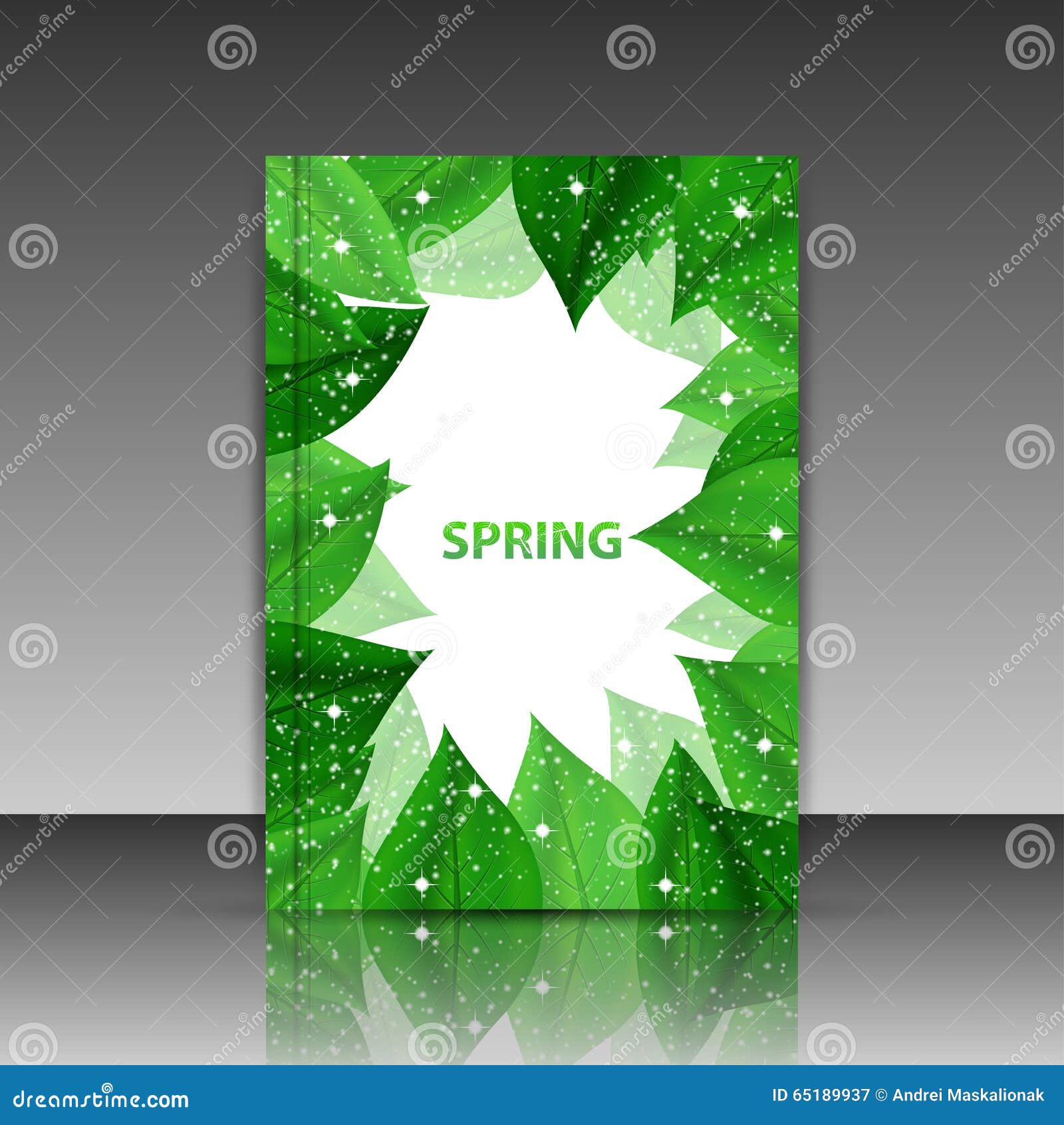 Leaf brochure title sheet stock vector. Illustration of book - 65189937