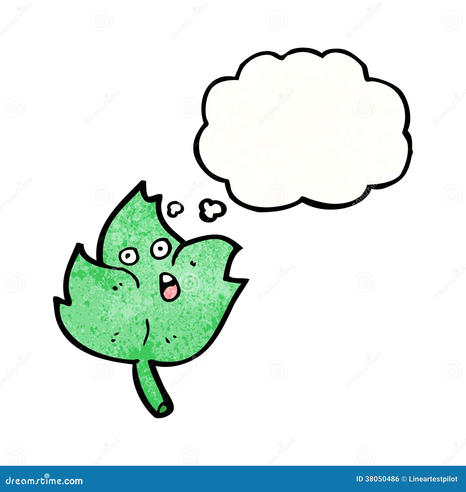 Leaf cartoon character stock vector. Illustration of thinking - 38050486