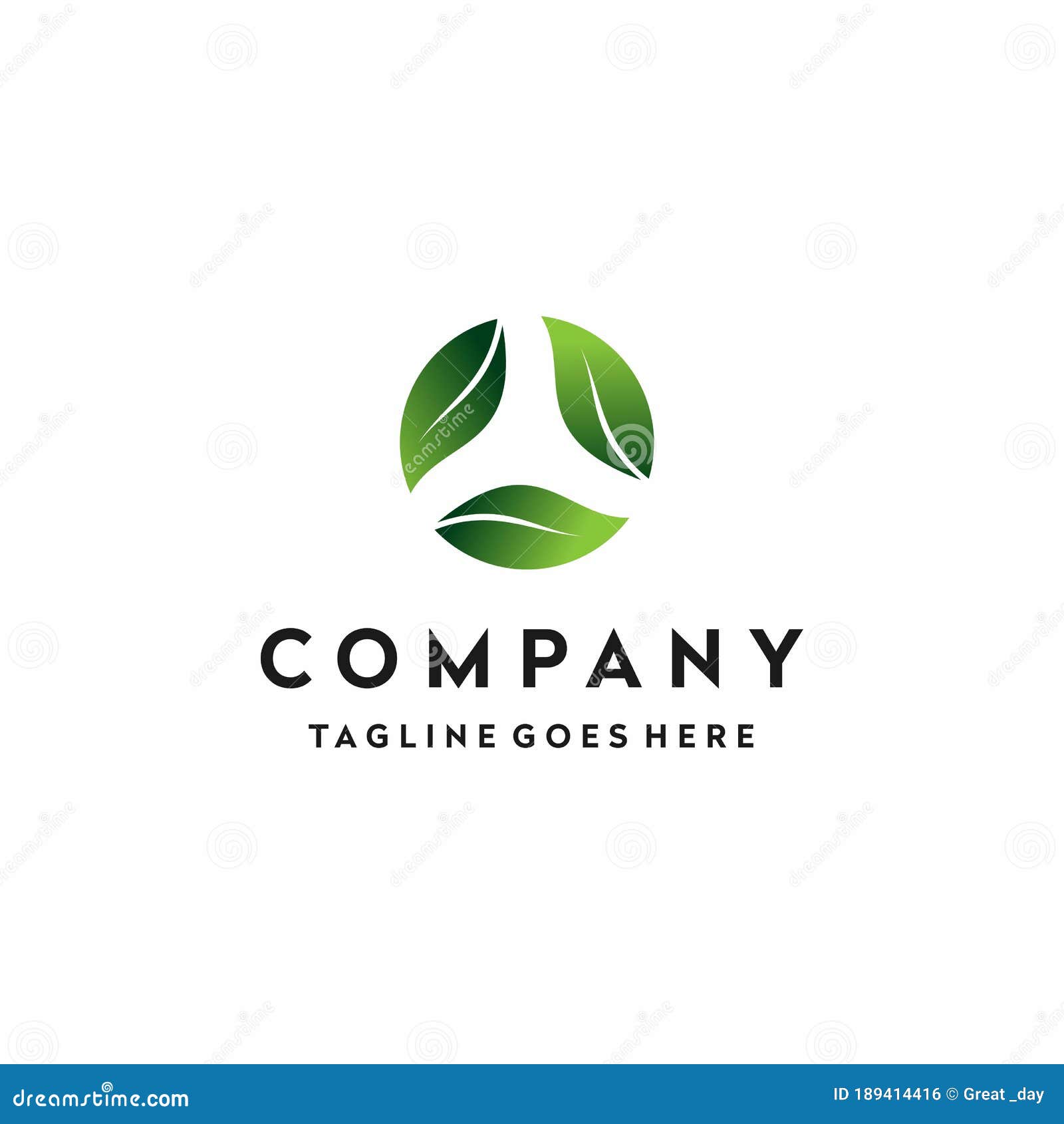 Leaf Circle Logo Design Vector Stock Vector - Illustration of green ...