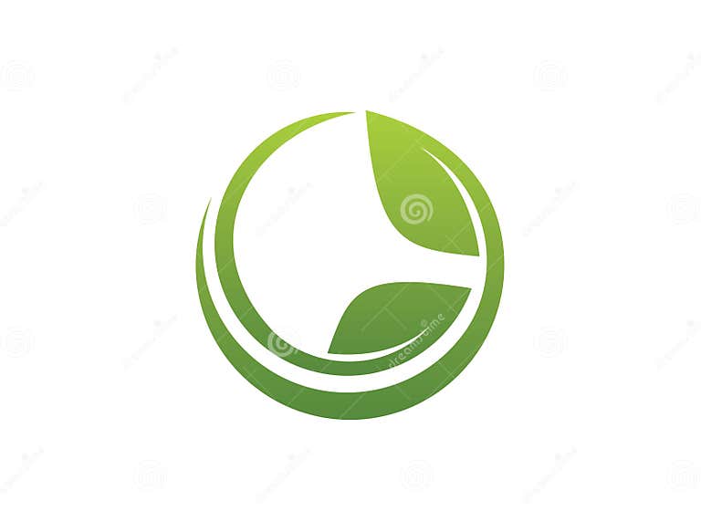 Leaf Circle 4 Logo Icon Template Stock Vector - Illustration of logo ...