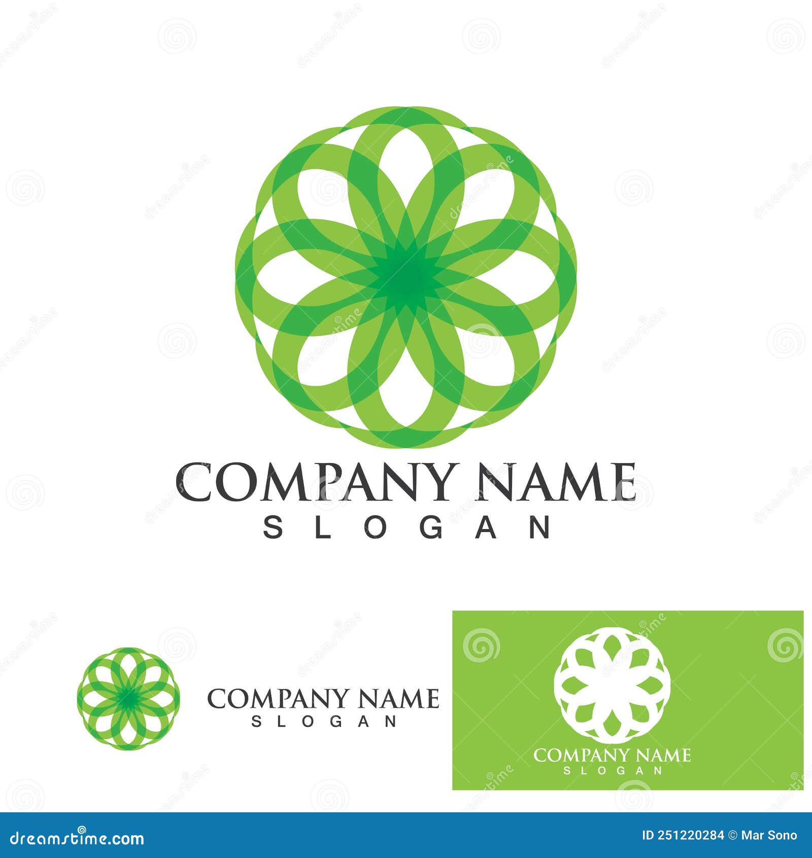 Leaf Circle Nature Green Logo Vector Icon Design Template Stock Vector ...