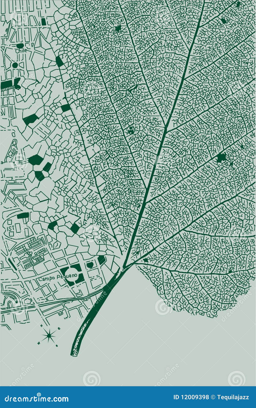 Leaf and city stock vector. Illustration of growth, green - 12009398