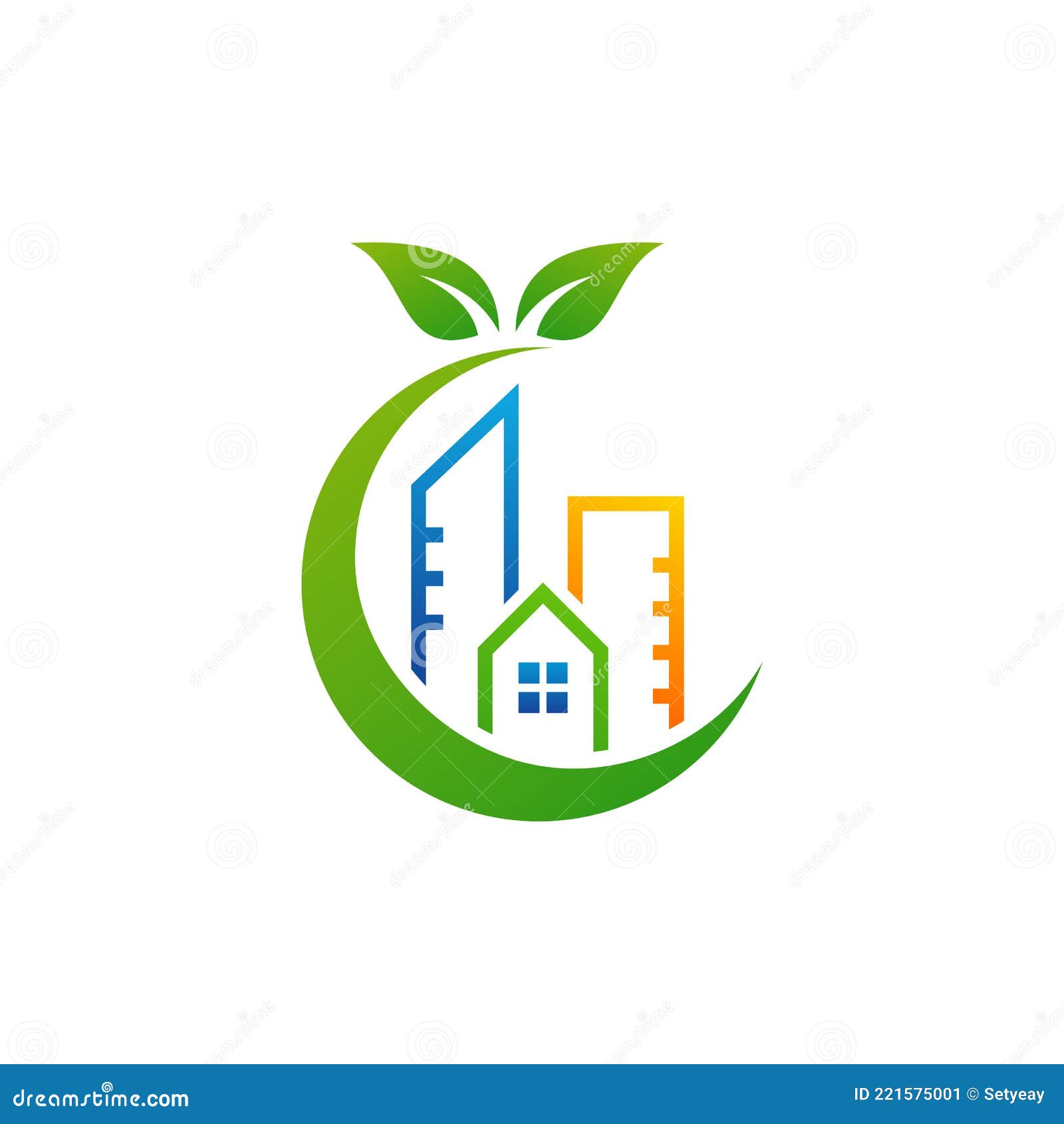 Leaf City Logo Vector Template, Creative Building Logo Design Concepts ...
