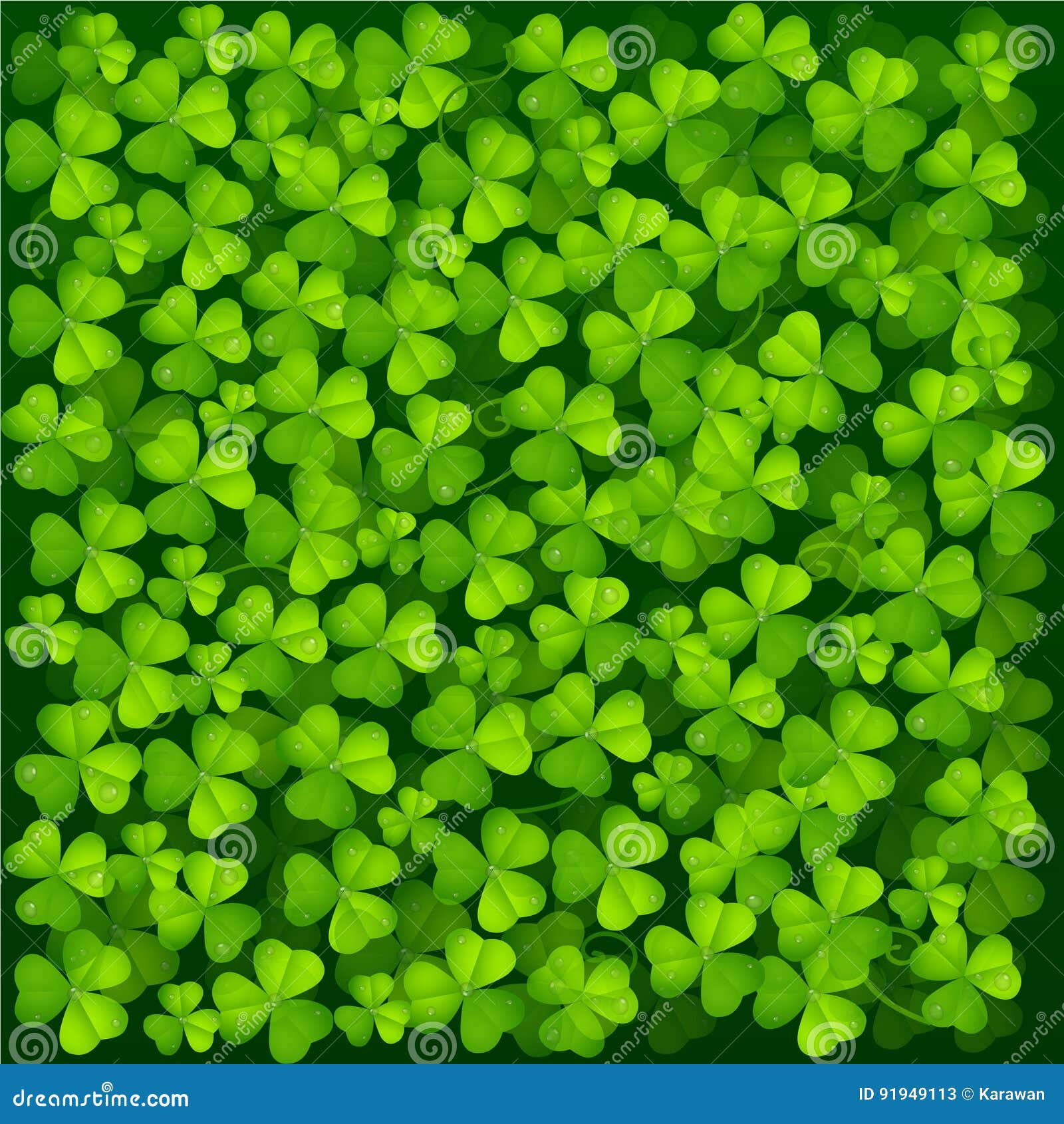Leaf Clover Background stock vector. Illustration of christmas - 91949113