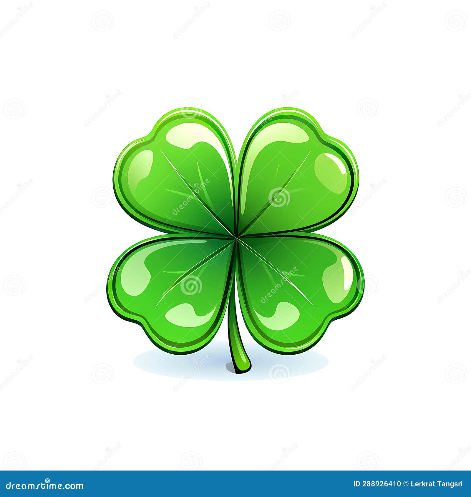 4 leaf clover cartoon stock illustration. Illustration of logo - 288926410
