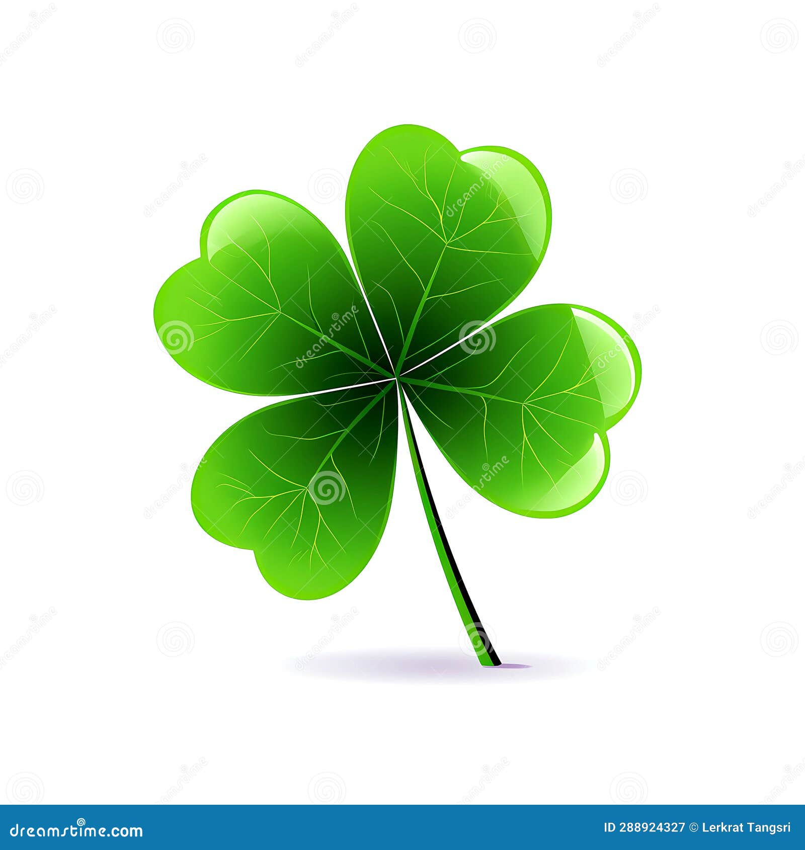 4 leaf clover cartoon stock illustration. Illustration of design ...