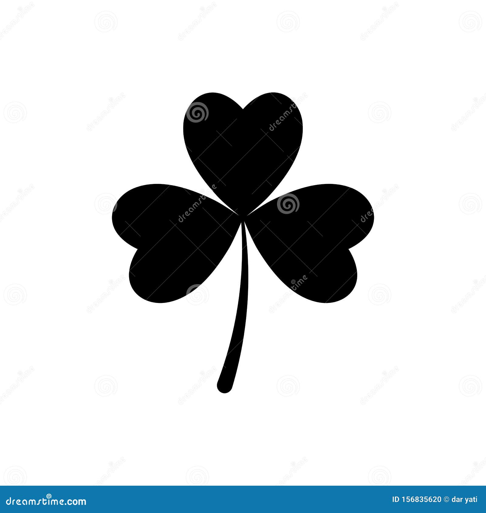 Leaf Clover Sign Icon.saint Patrick Symbol Stock Vector - Illustration ...