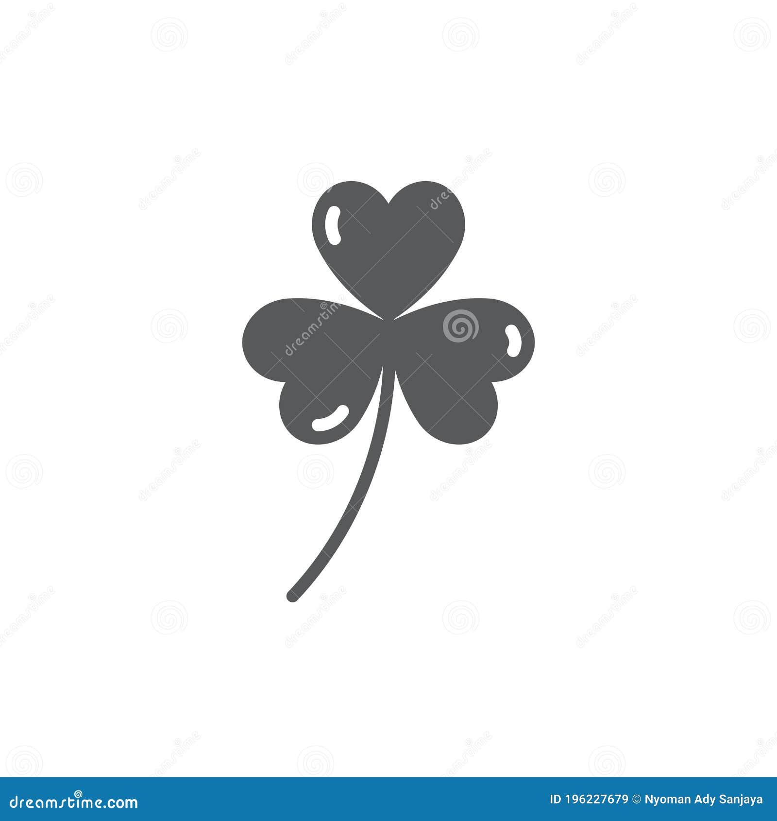 Leaf Clover Vector Icon Symbol Isolated on White Background Stock ...