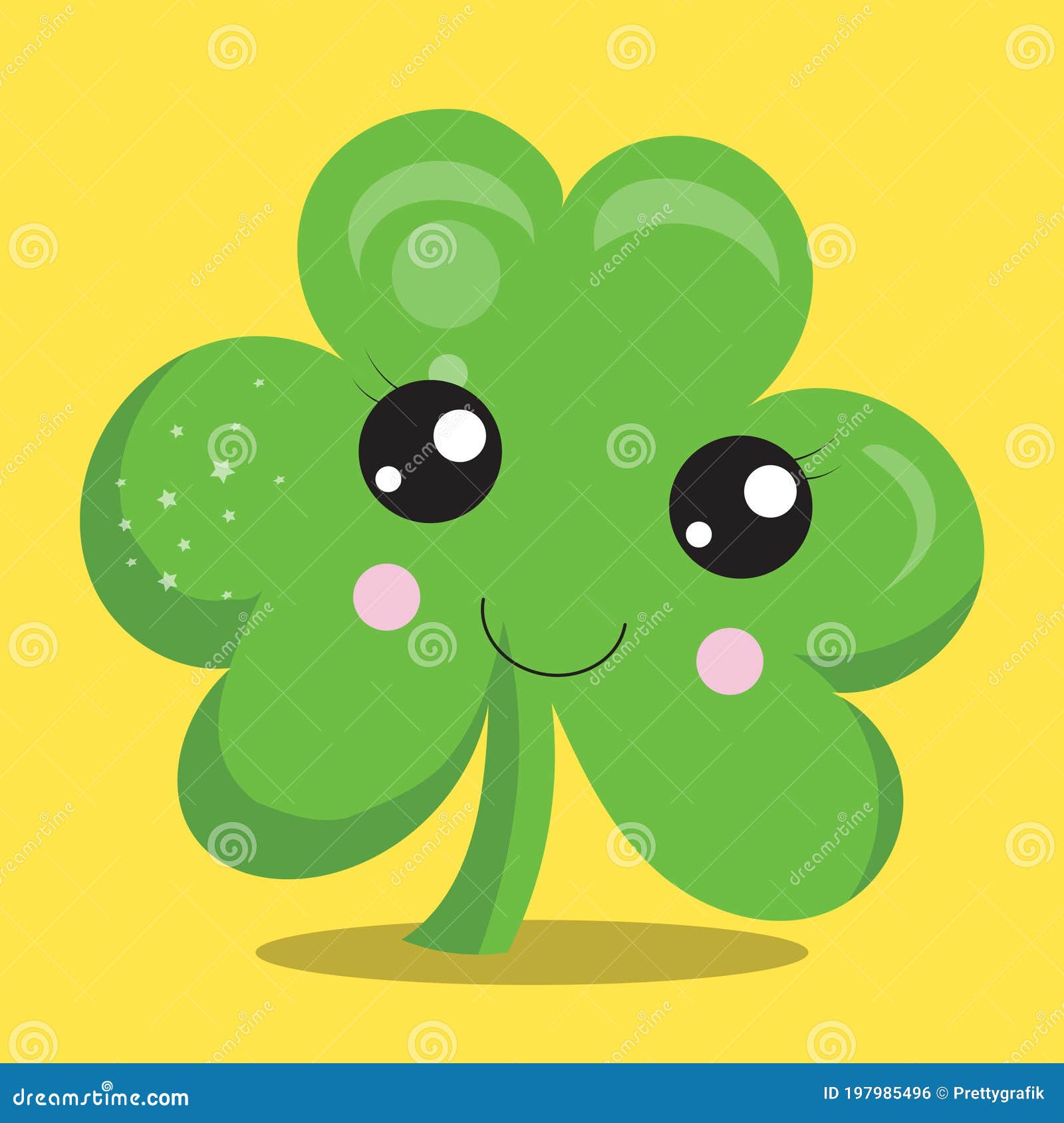 LEAF CLOVER YELLOW 02 stock vector. Illustration of graphic - 197985496
