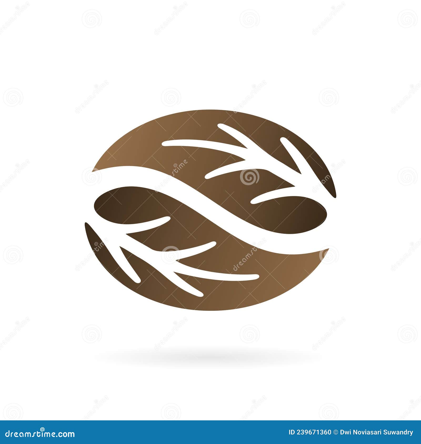 Vector Logo of Coffee Leaf Logo Design Template Stock Vector ...