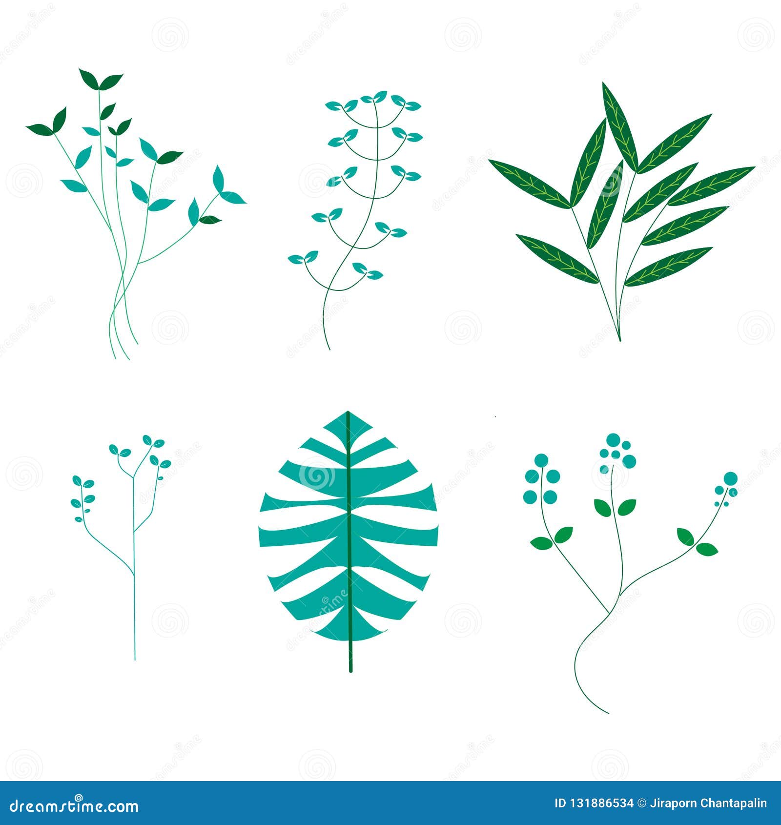 Leaf collection vector stock vector. Illustration of green - 131886534