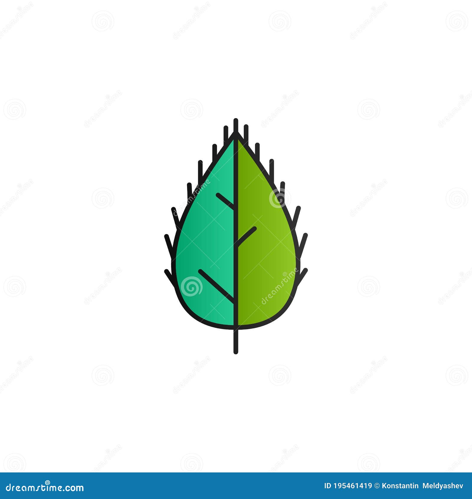 Leaf Color Gradient Vector Icon Stock Illustration - Illustration of ...