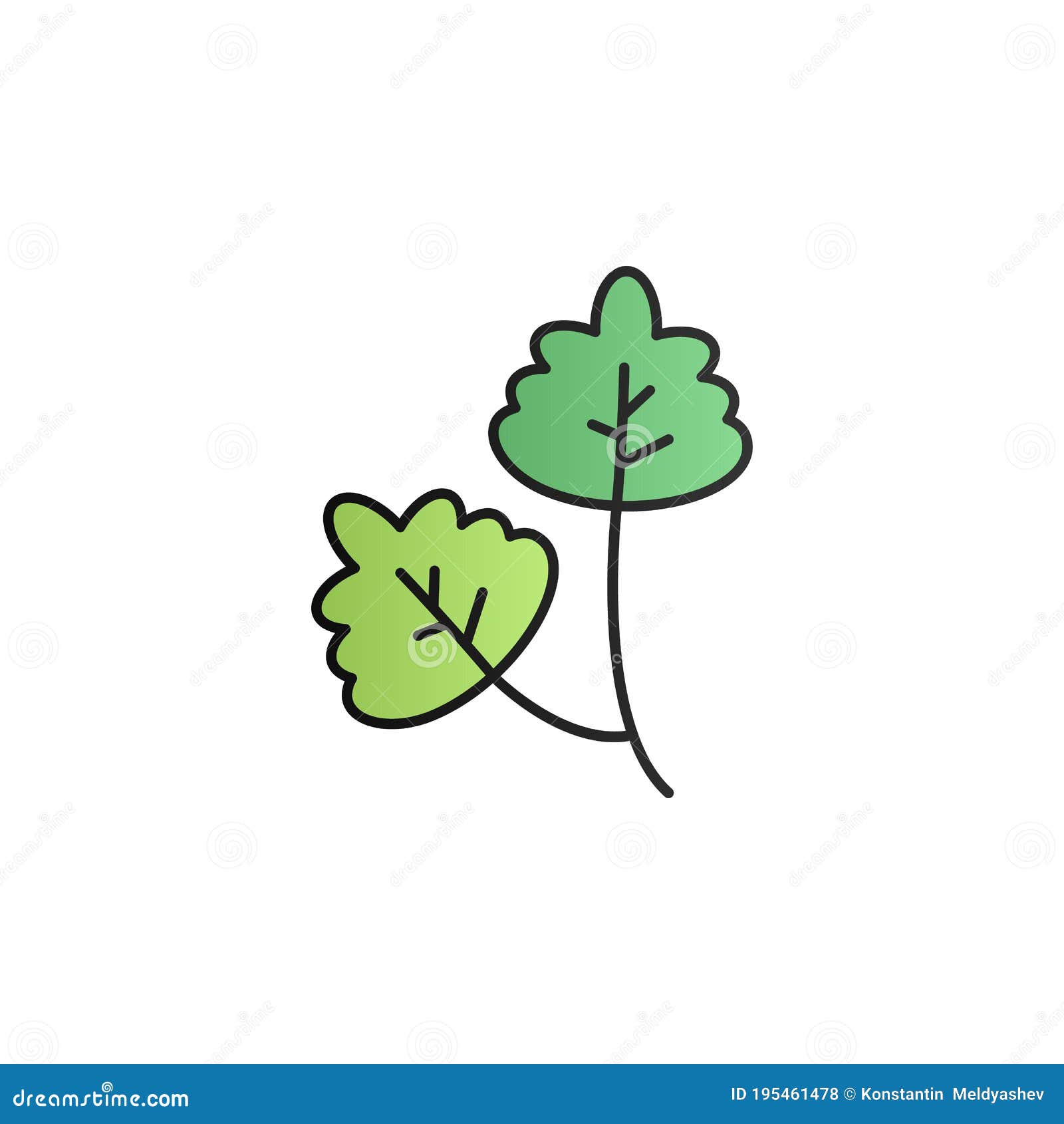 Leaf Color Gradient Vector Icon Stock Illustration - Illustration of ...