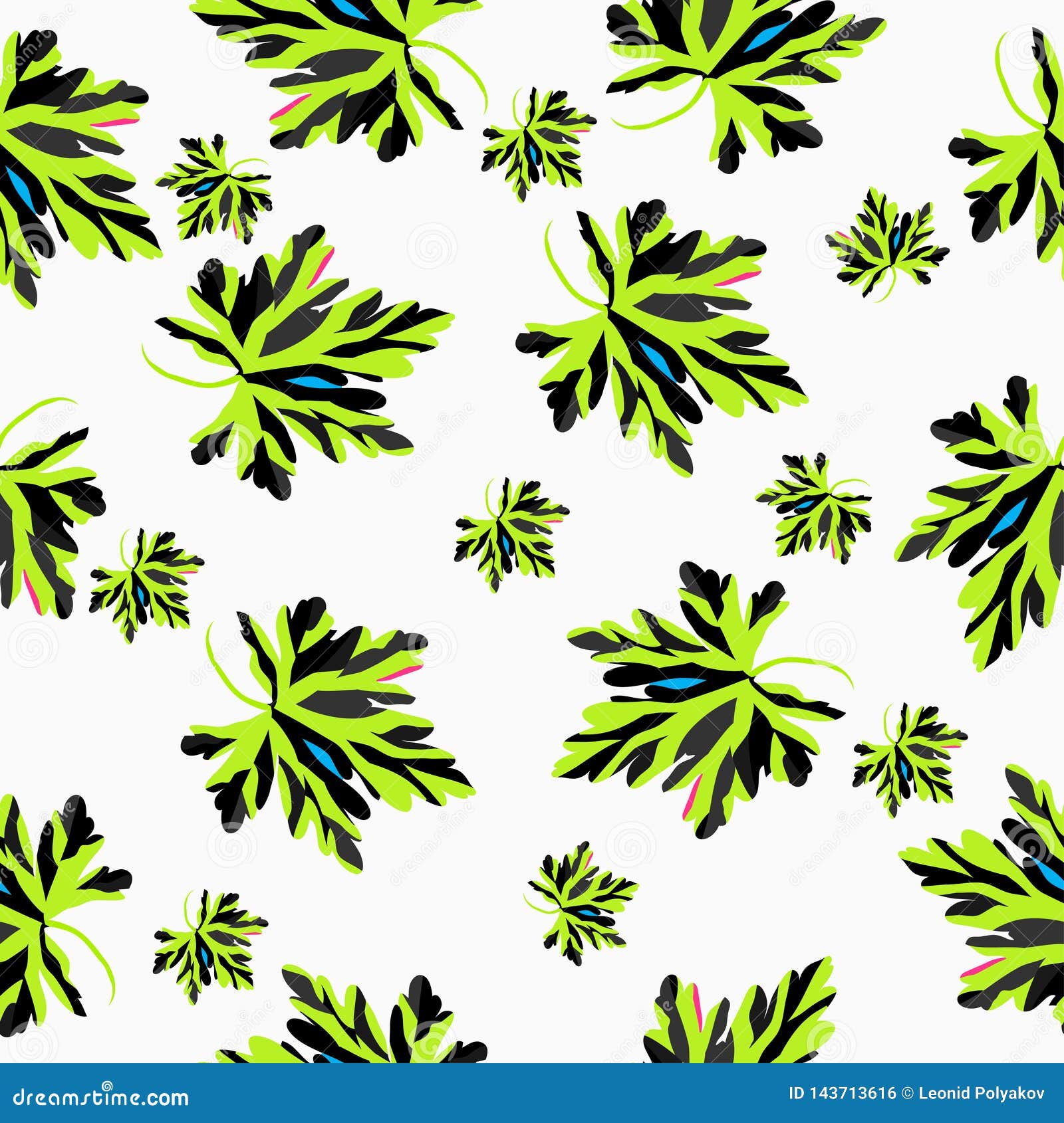 Leaf Colored Graffiti Seamless Pattern Stock Illustration ...